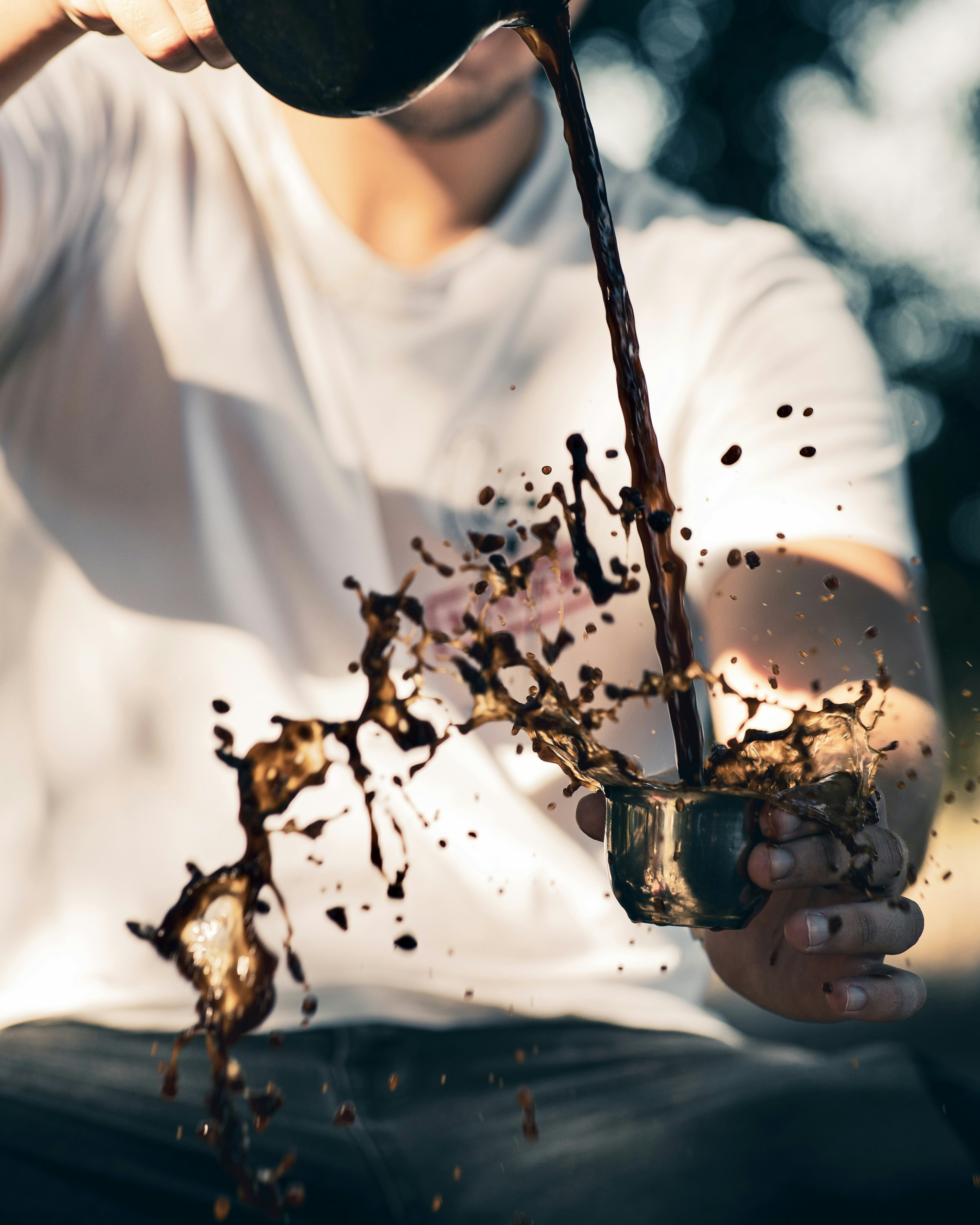 The Art of Pouring: A Dance of Coffee and Light