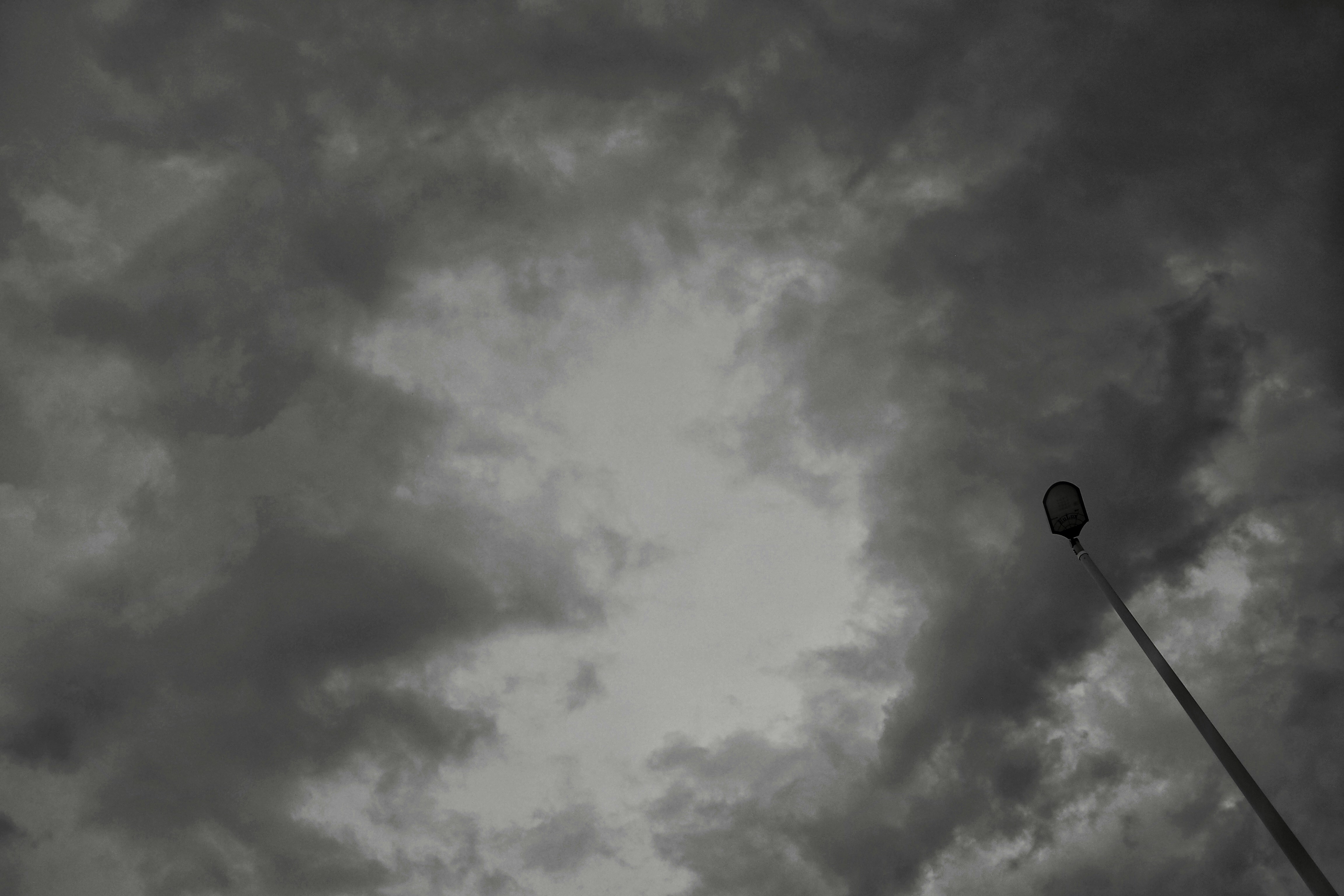 black and white clouds during daytime
