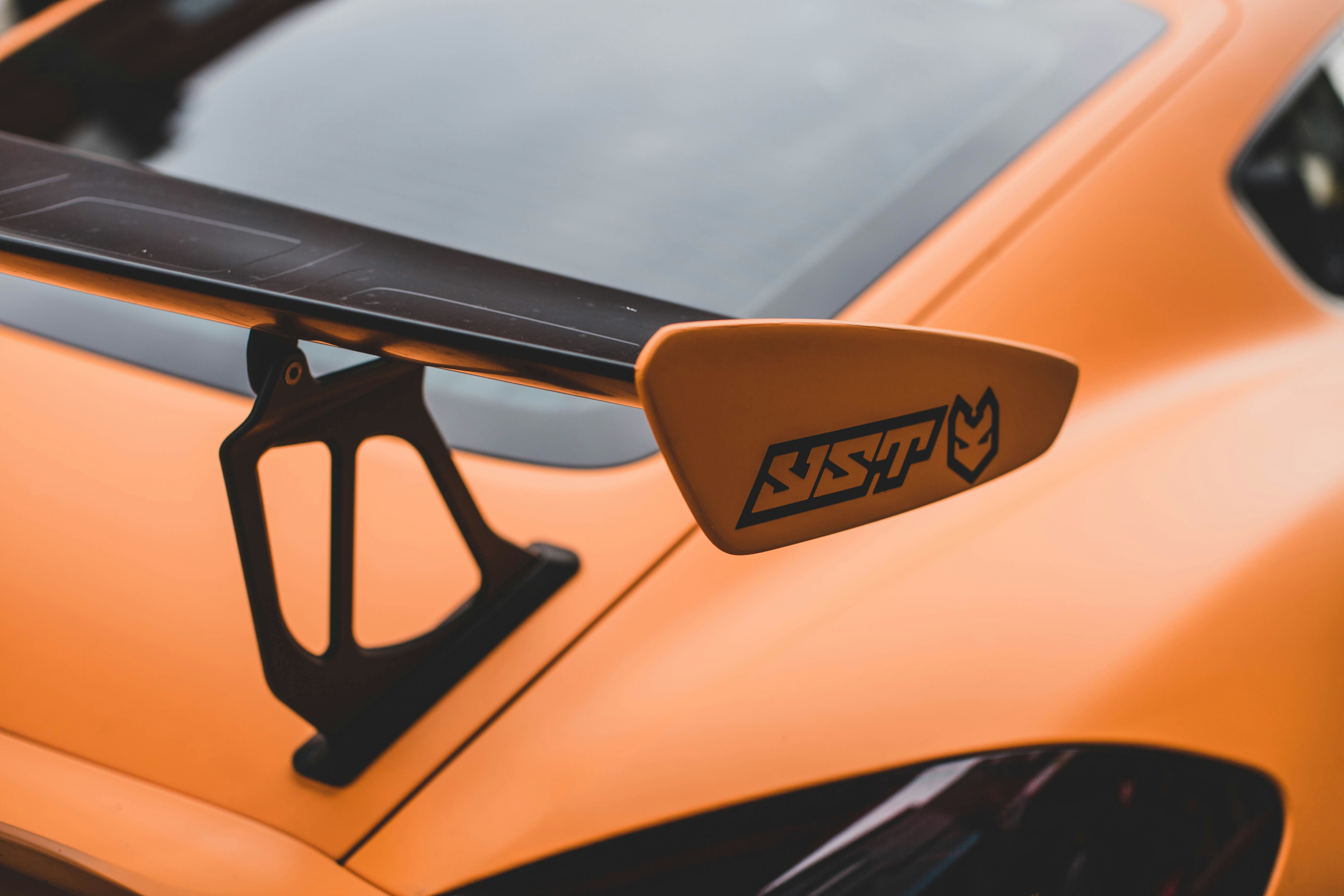 yellow and black car side mirror