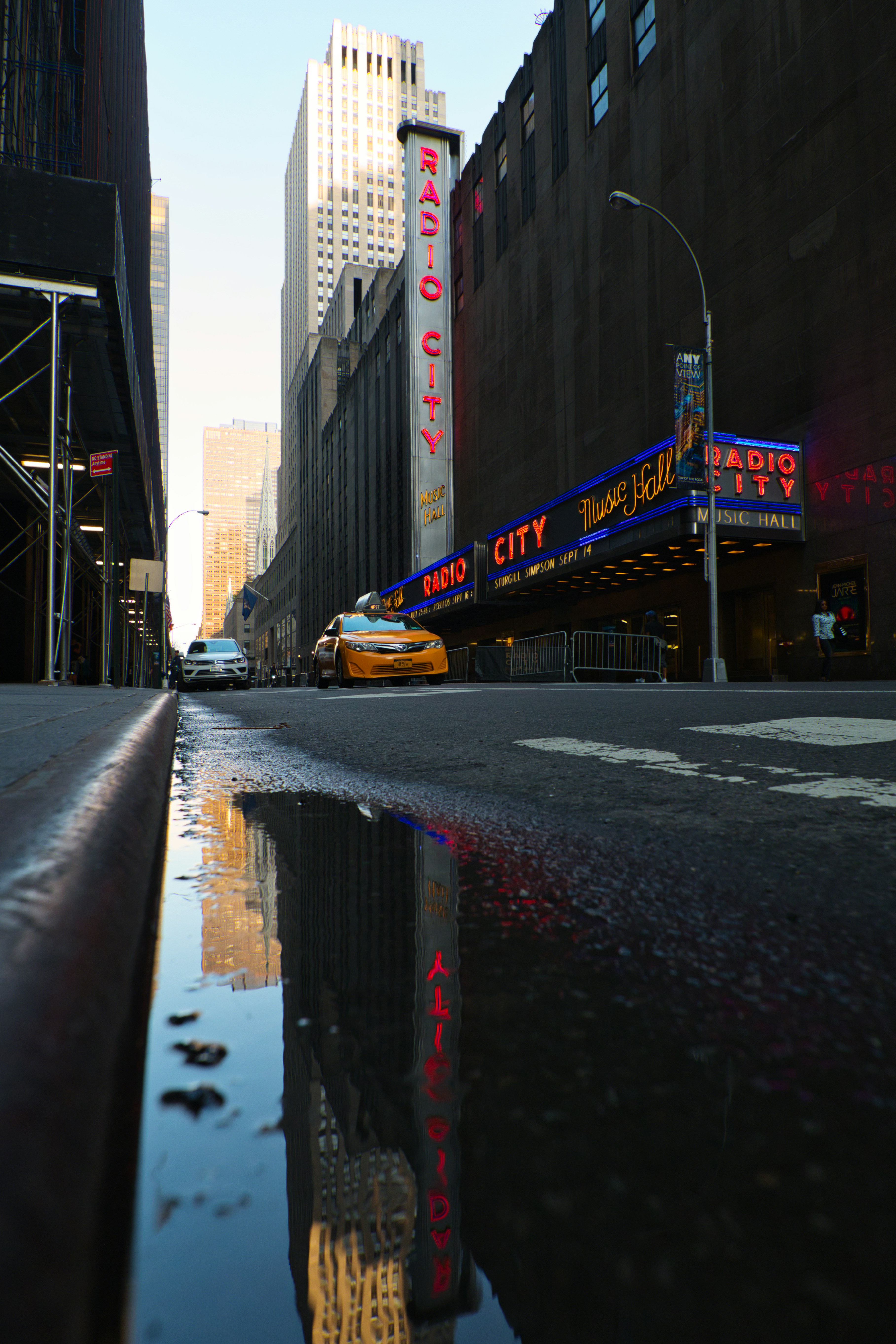 Reflected Neon Pulse in a Rain-Slick City
