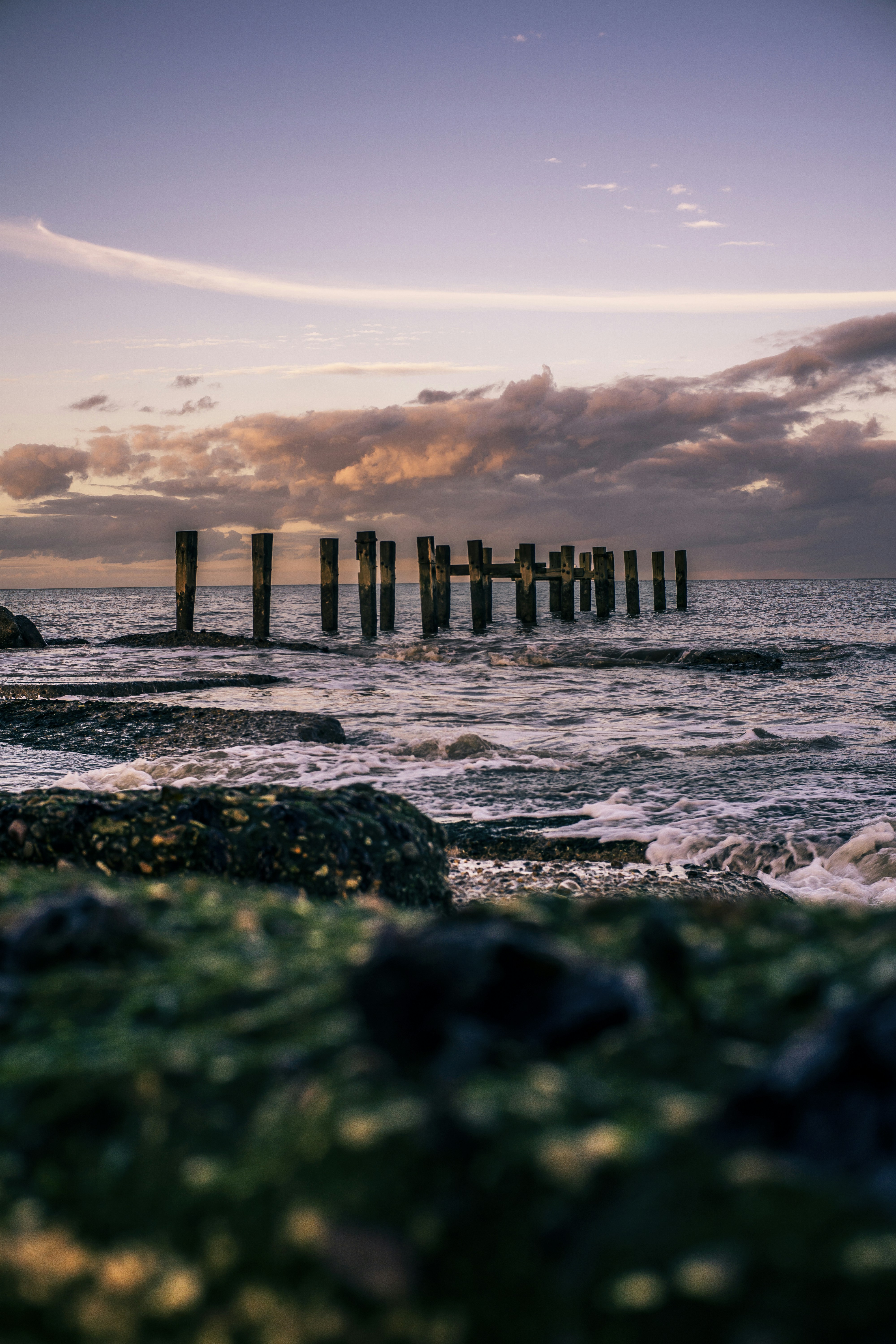 Ethereal Ocean Ruins at Twilight