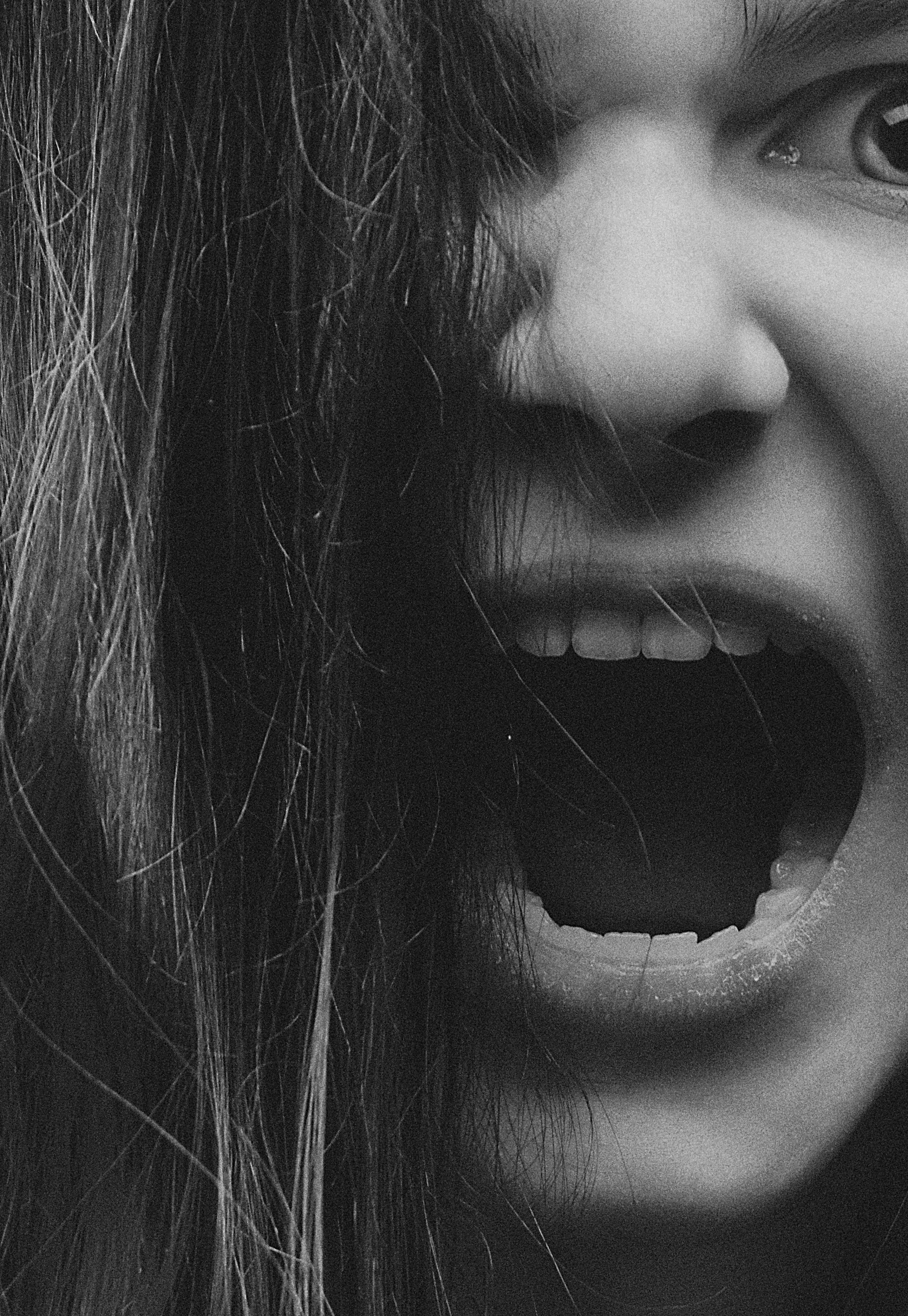 Grayscale photo of womans face photo – Free Black Image on Unsplash