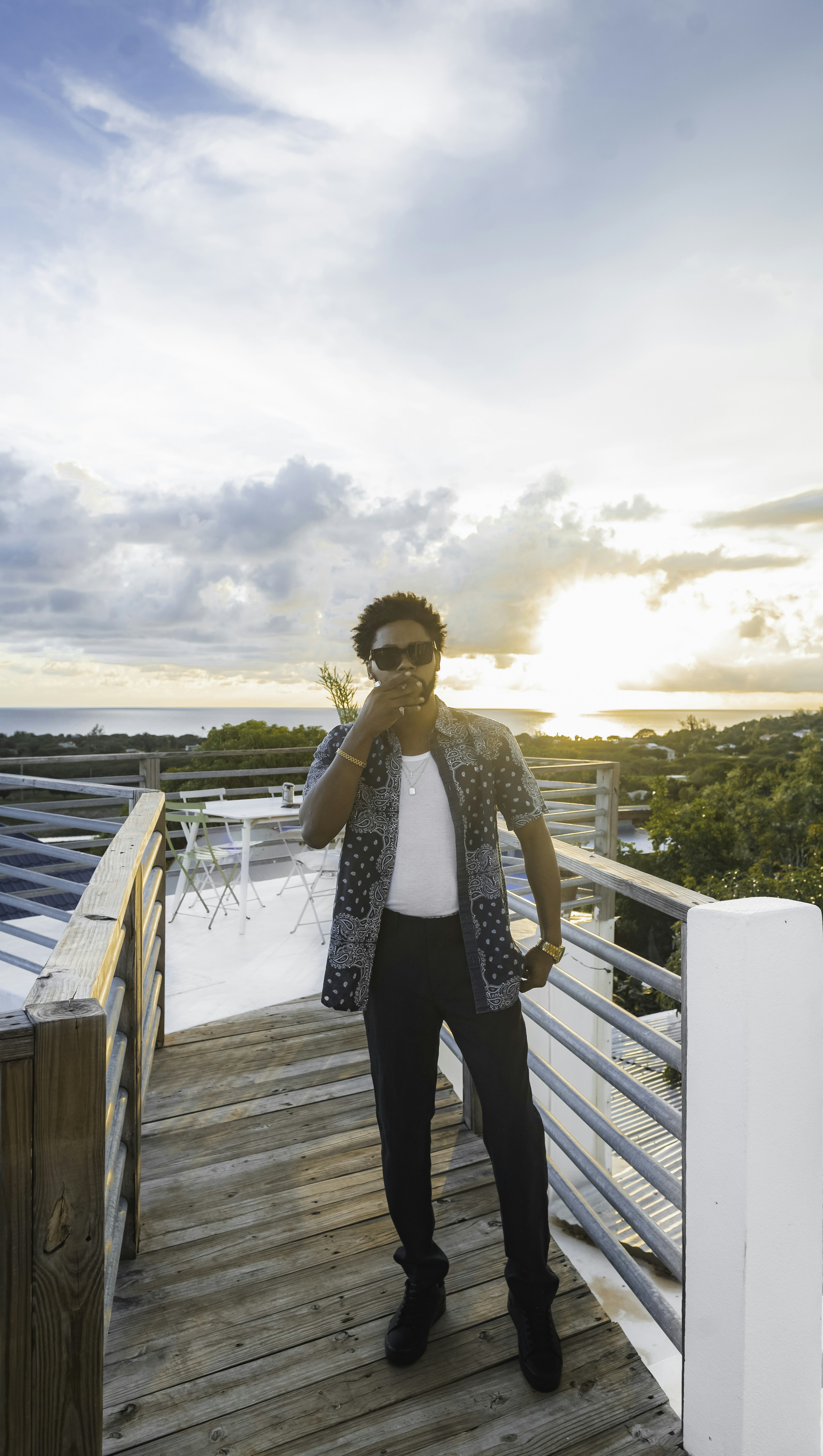 Golden Hour Gambit on the Rooftop Deck