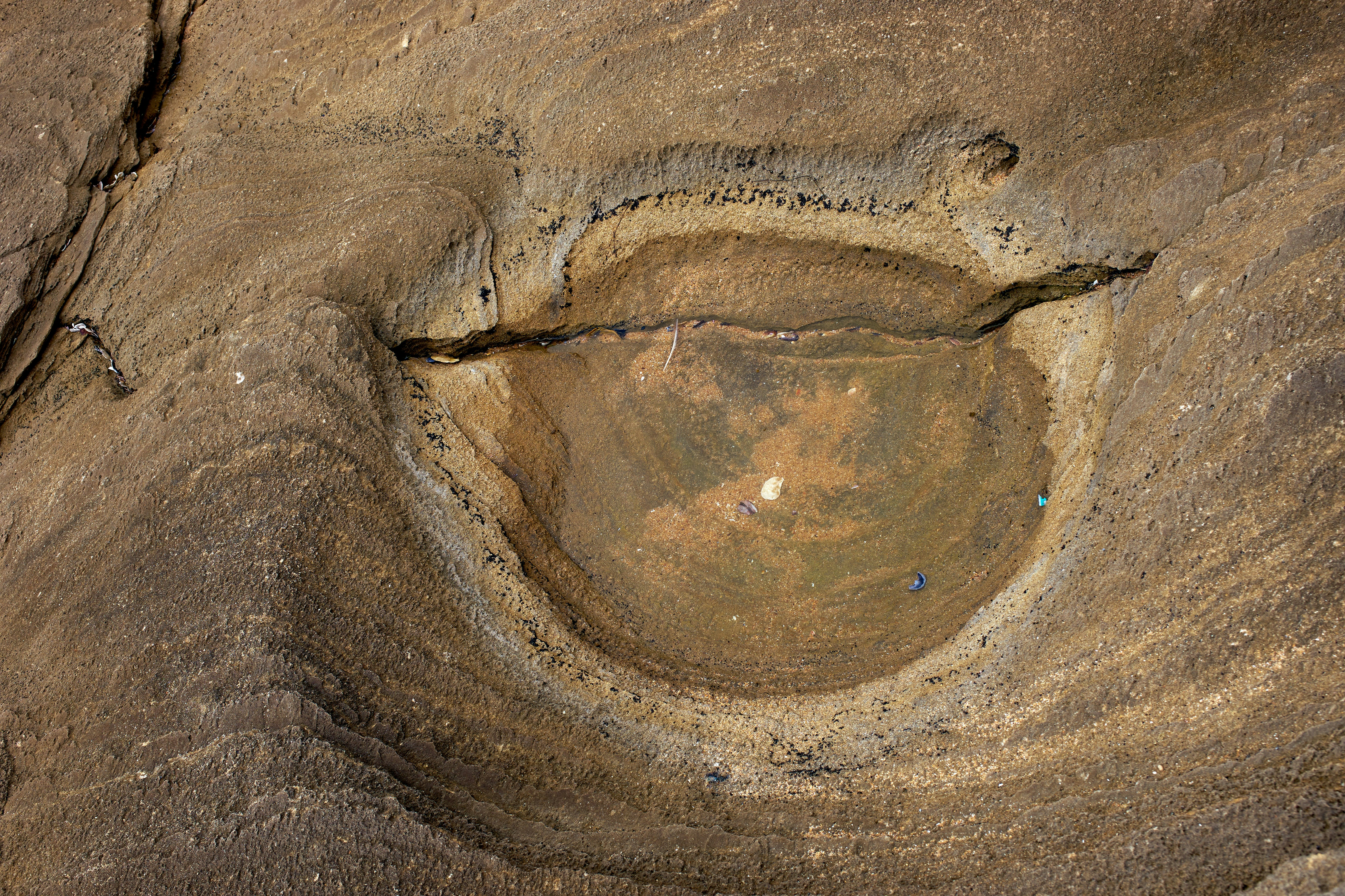 brown sand with heart shaped