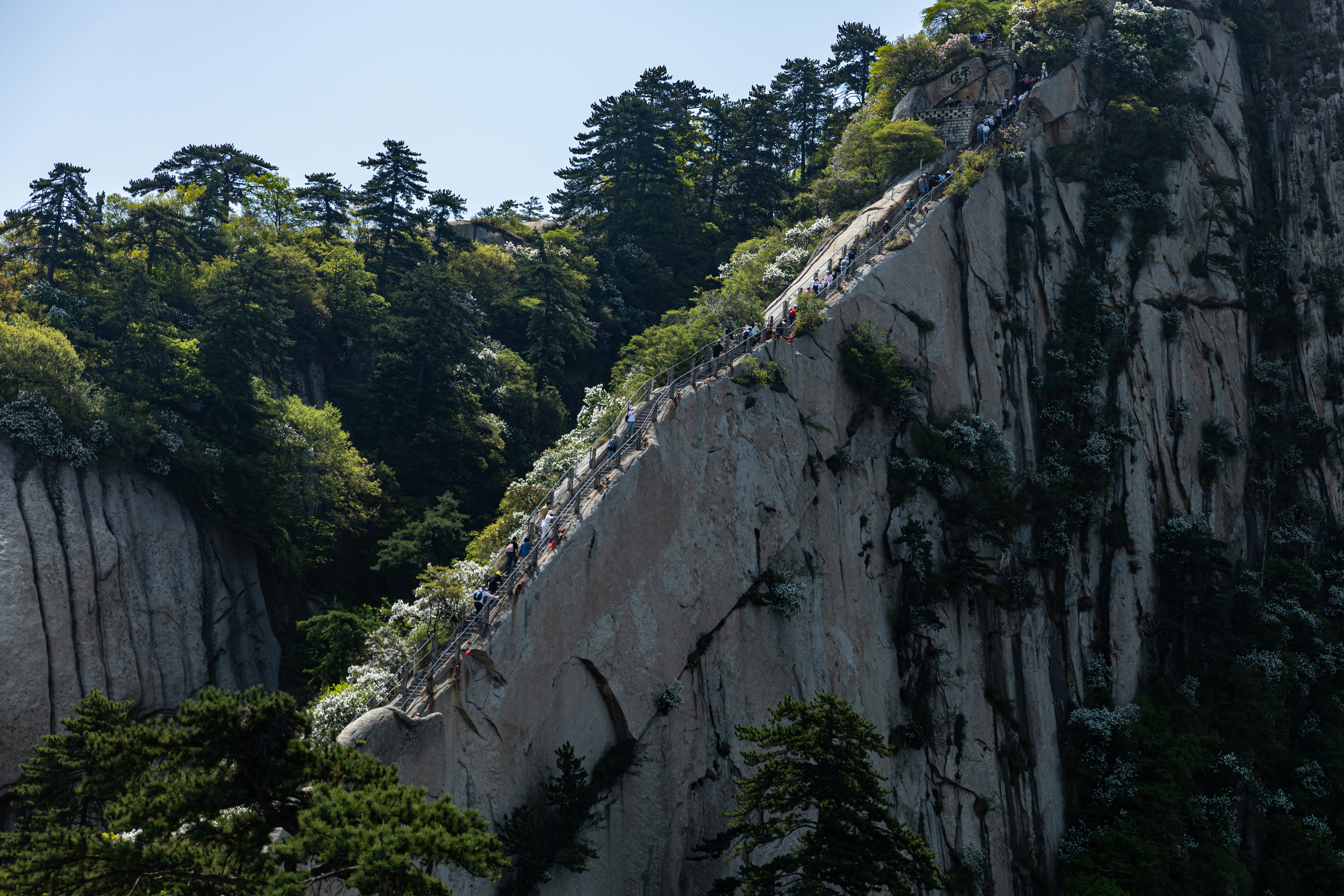 Precarious Pathway on the Mountain Ridge