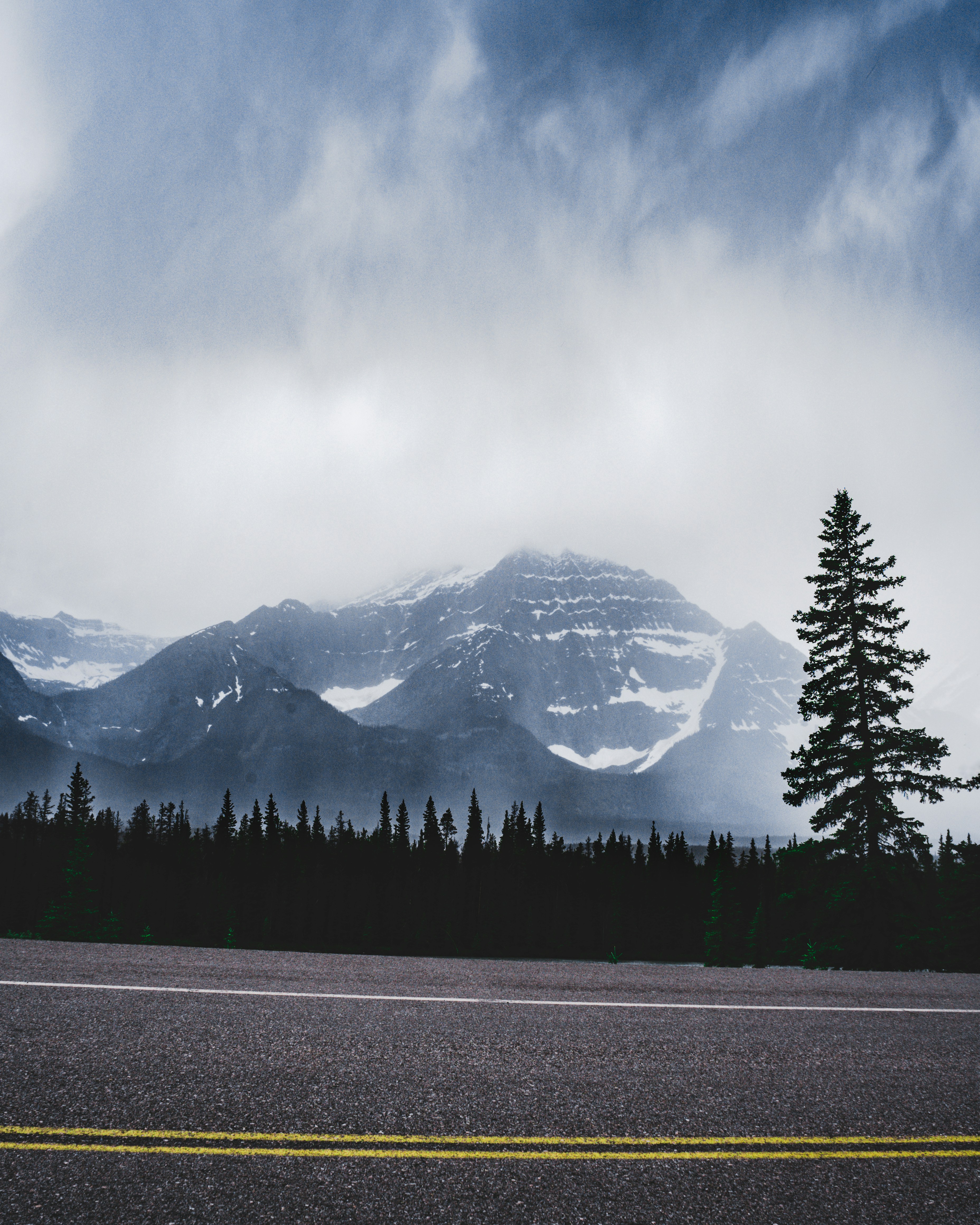 Green pine trees near snow covered mountain during daytime photo – Free ...