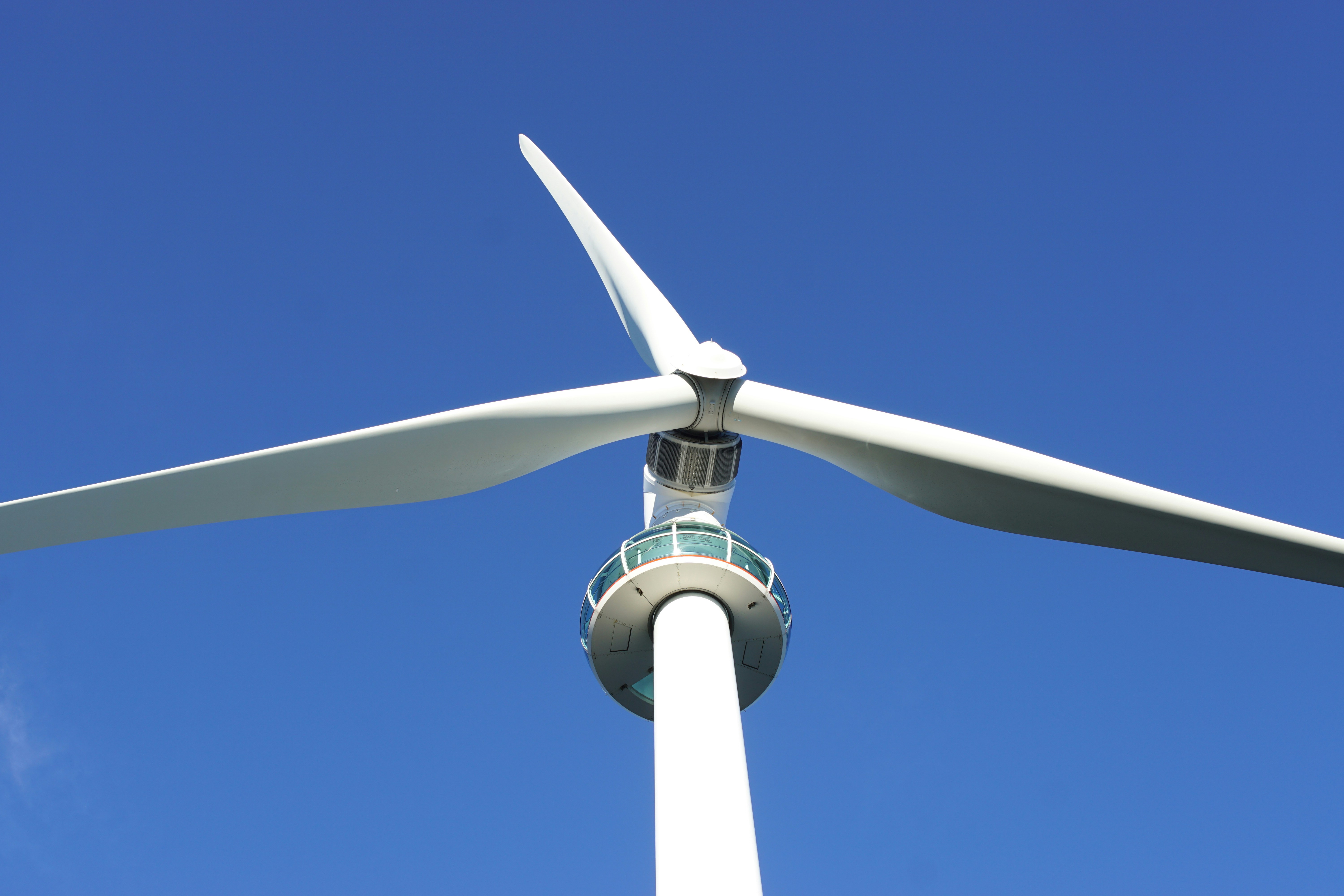 White and gray wind turbine under blue sky during daytime photo – Free ...