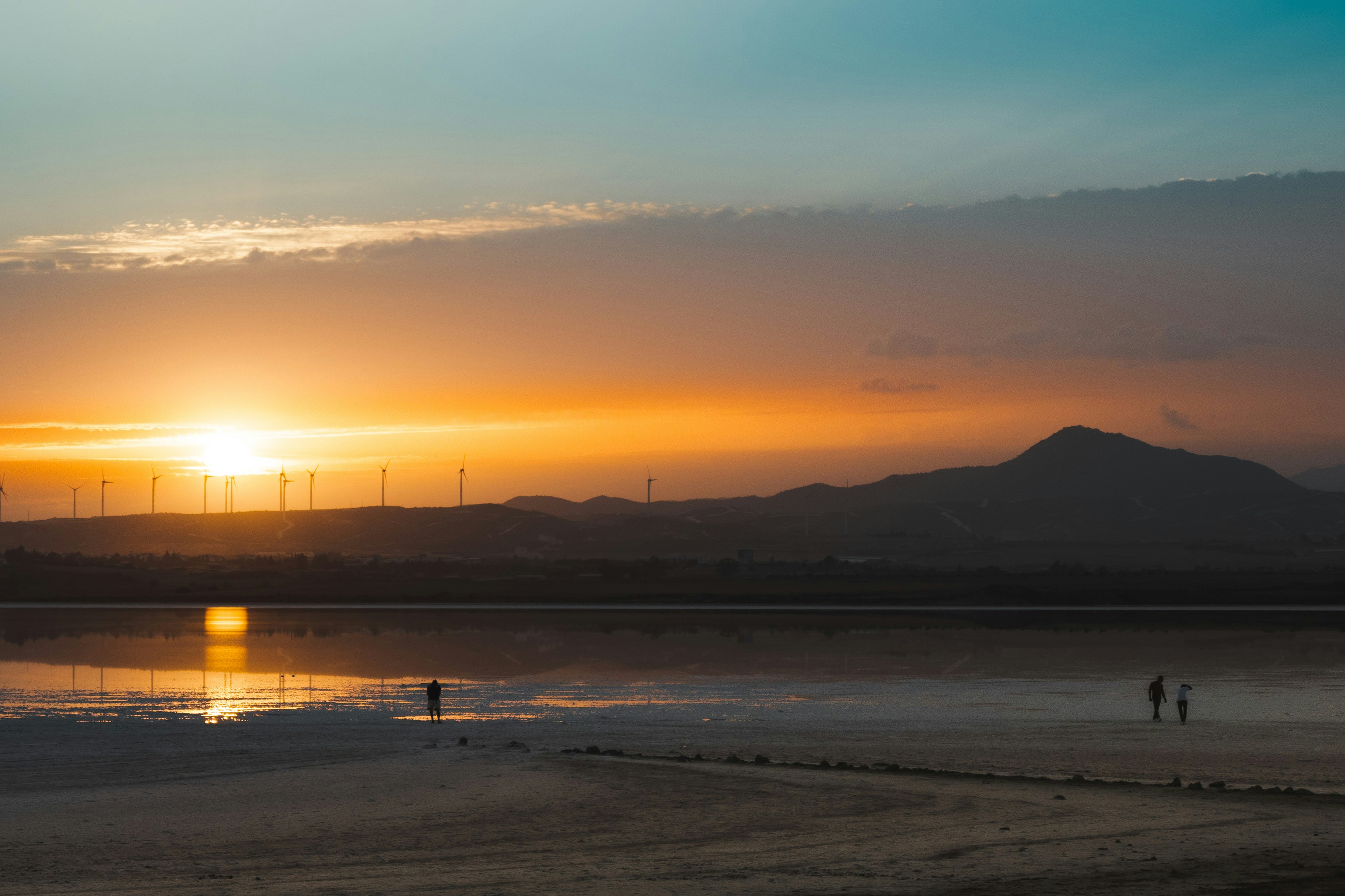 Twilight Reflections Over Larnaka Salt Lake