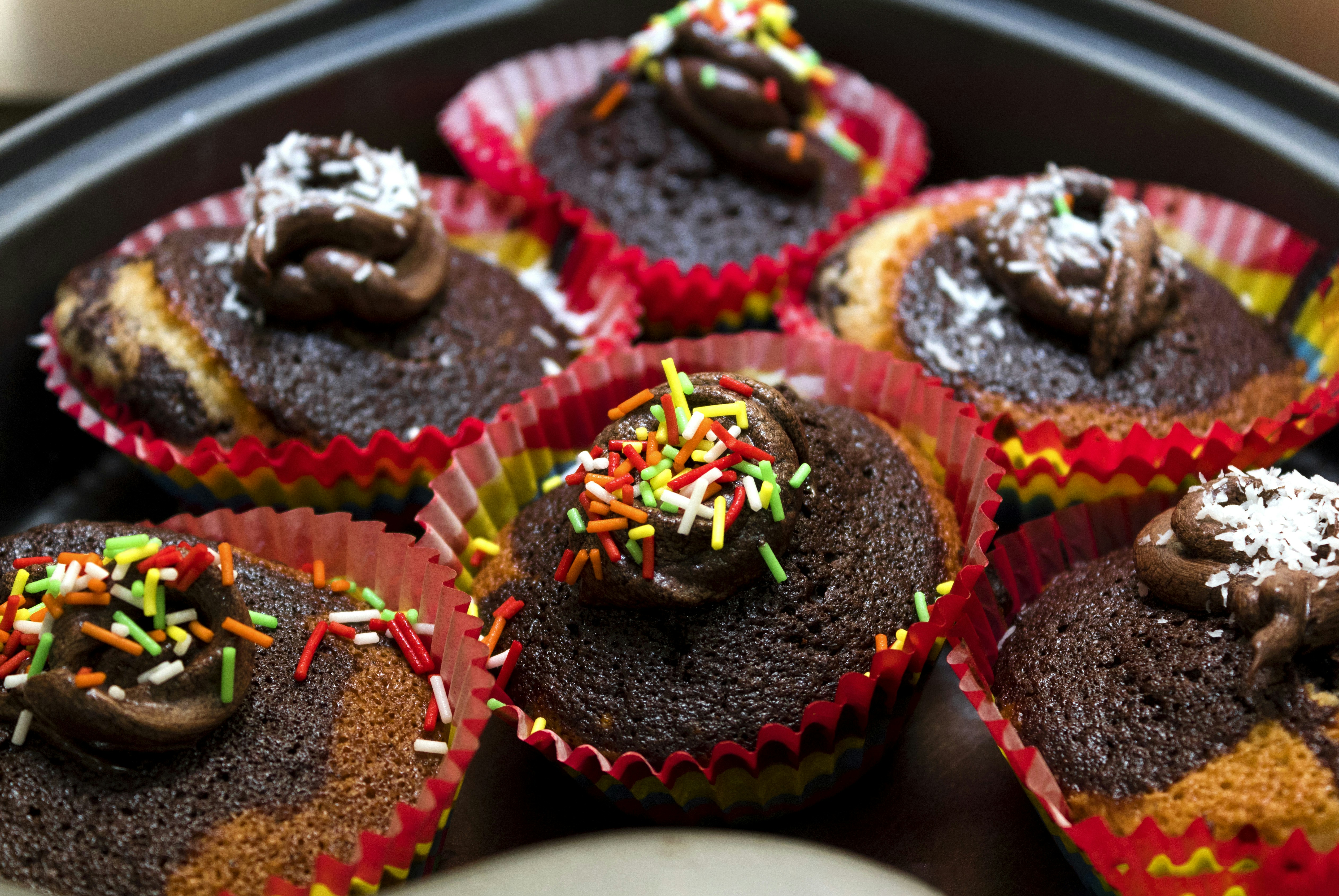 Party of Velvet Chocolate: Assorted Cupcakes with Sprinkles