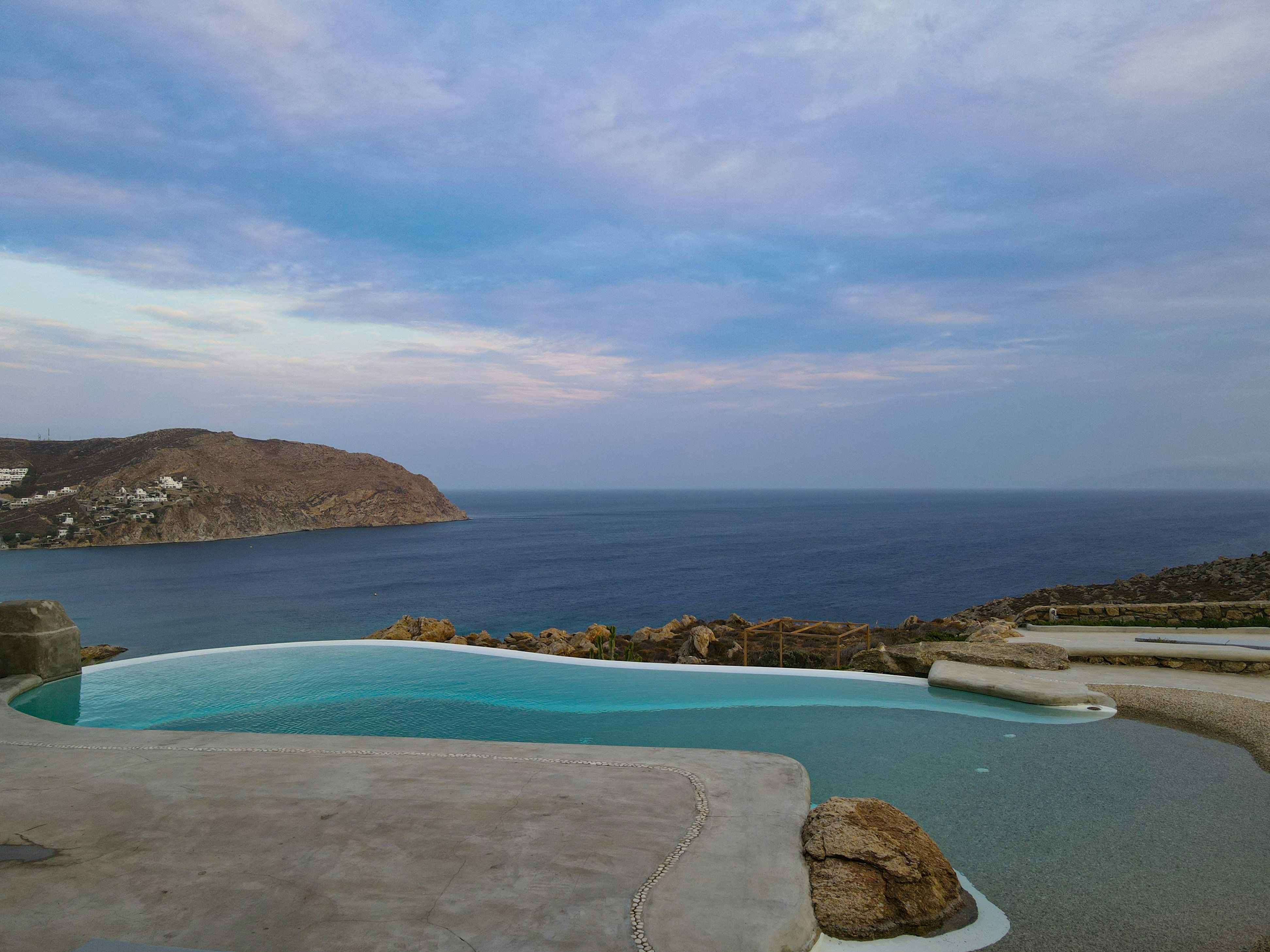 View from an amazing Villa, located at Elia, Mykonos island, Greece.