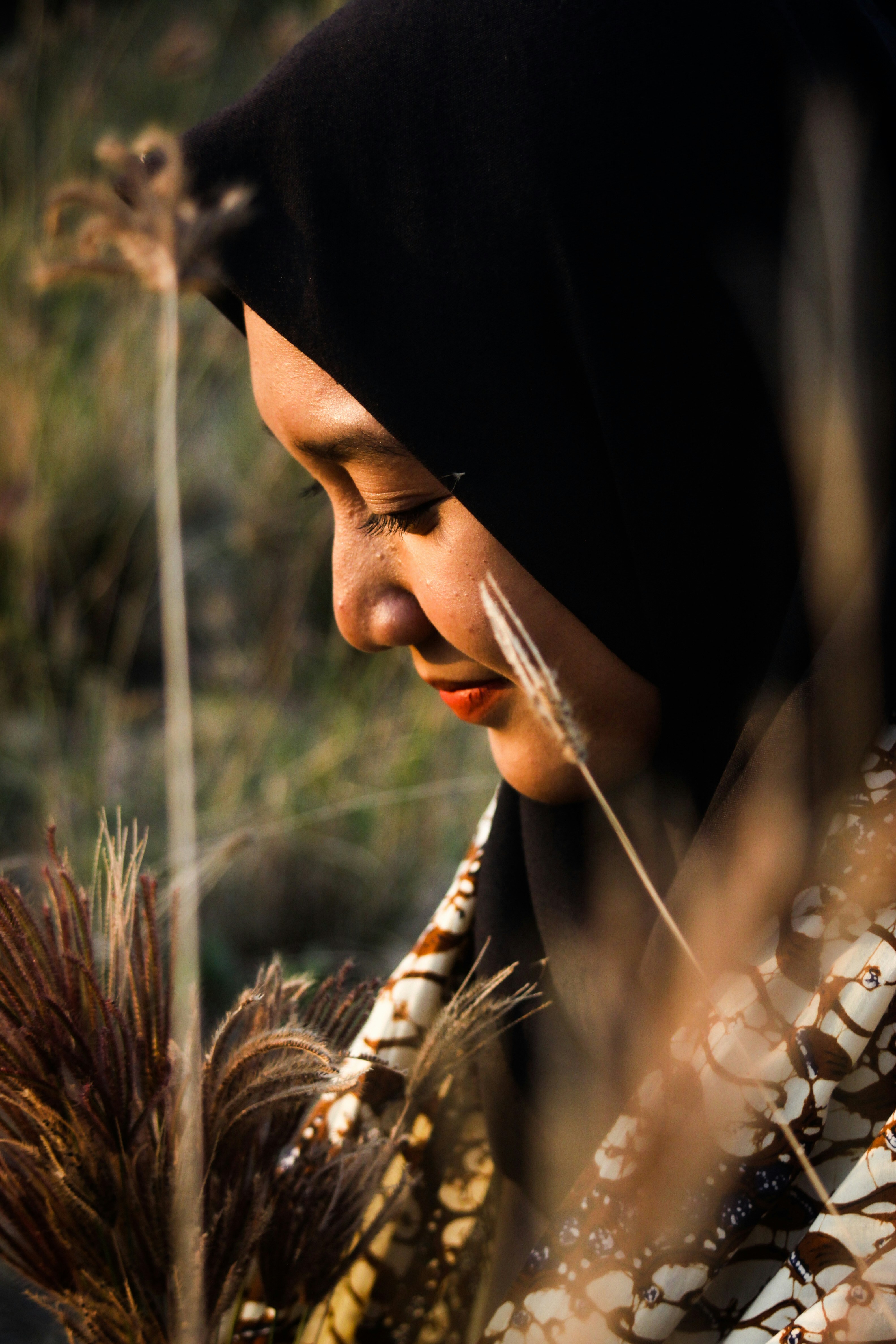 Silken Veil, Golden Light: Portrait in a Meadow