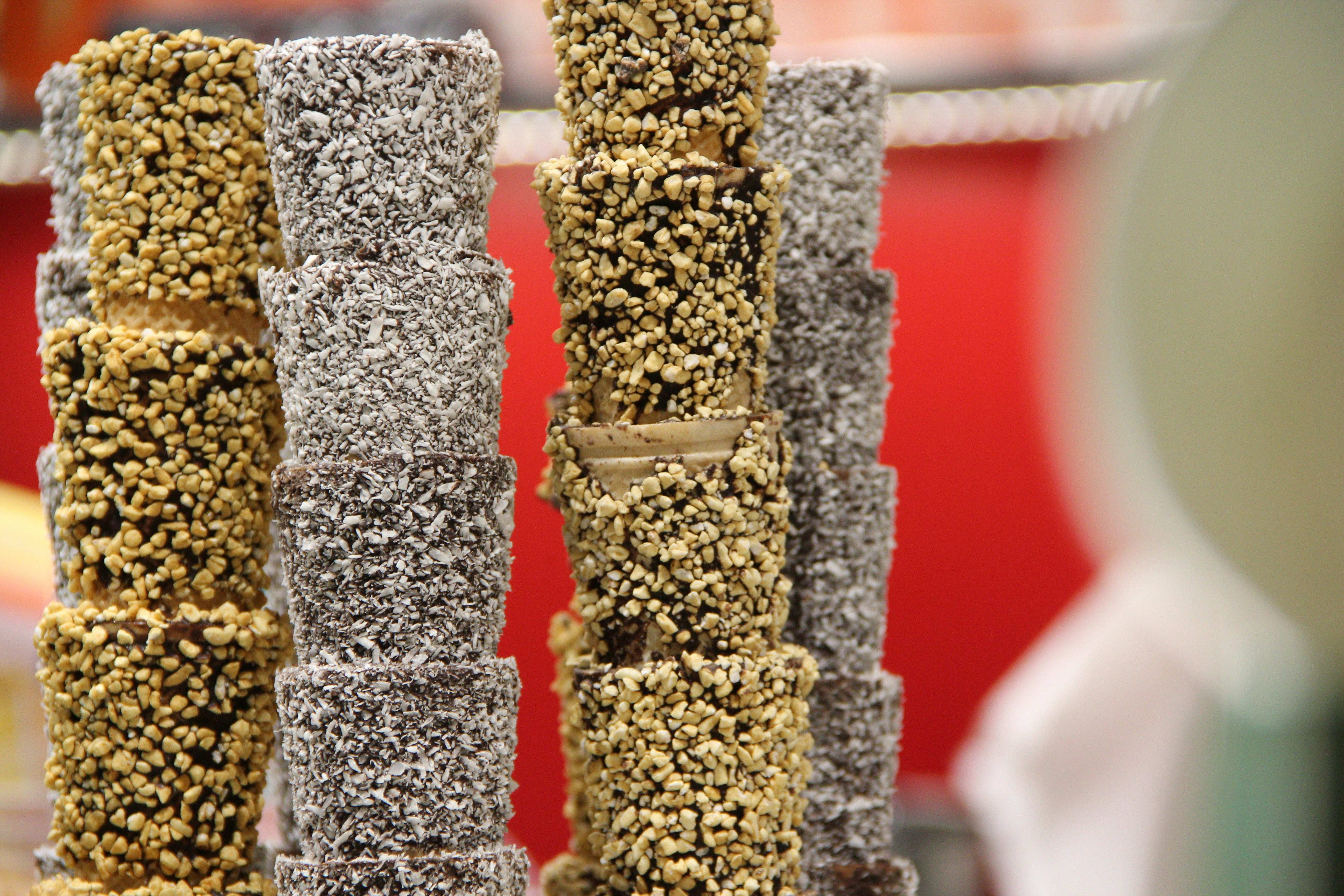 Sesame Towers at a Market Stall
