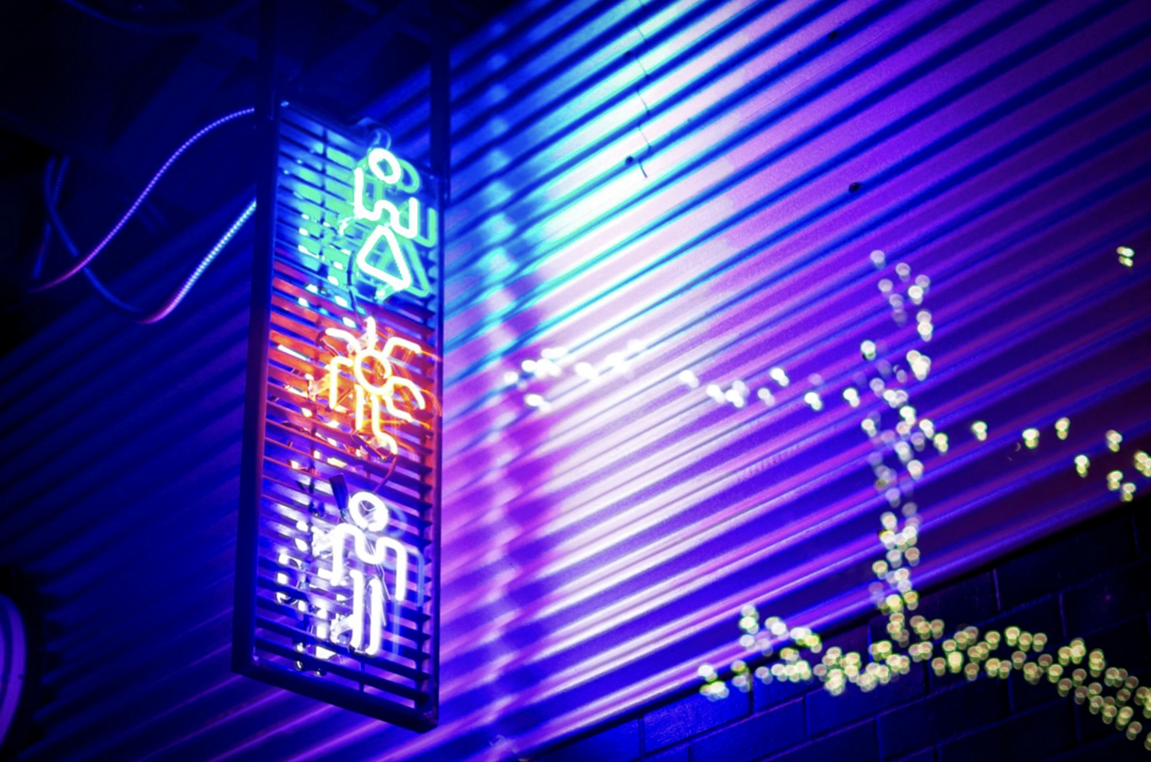 Blue and red led light signage photo – Free Houston Image on Unsplash