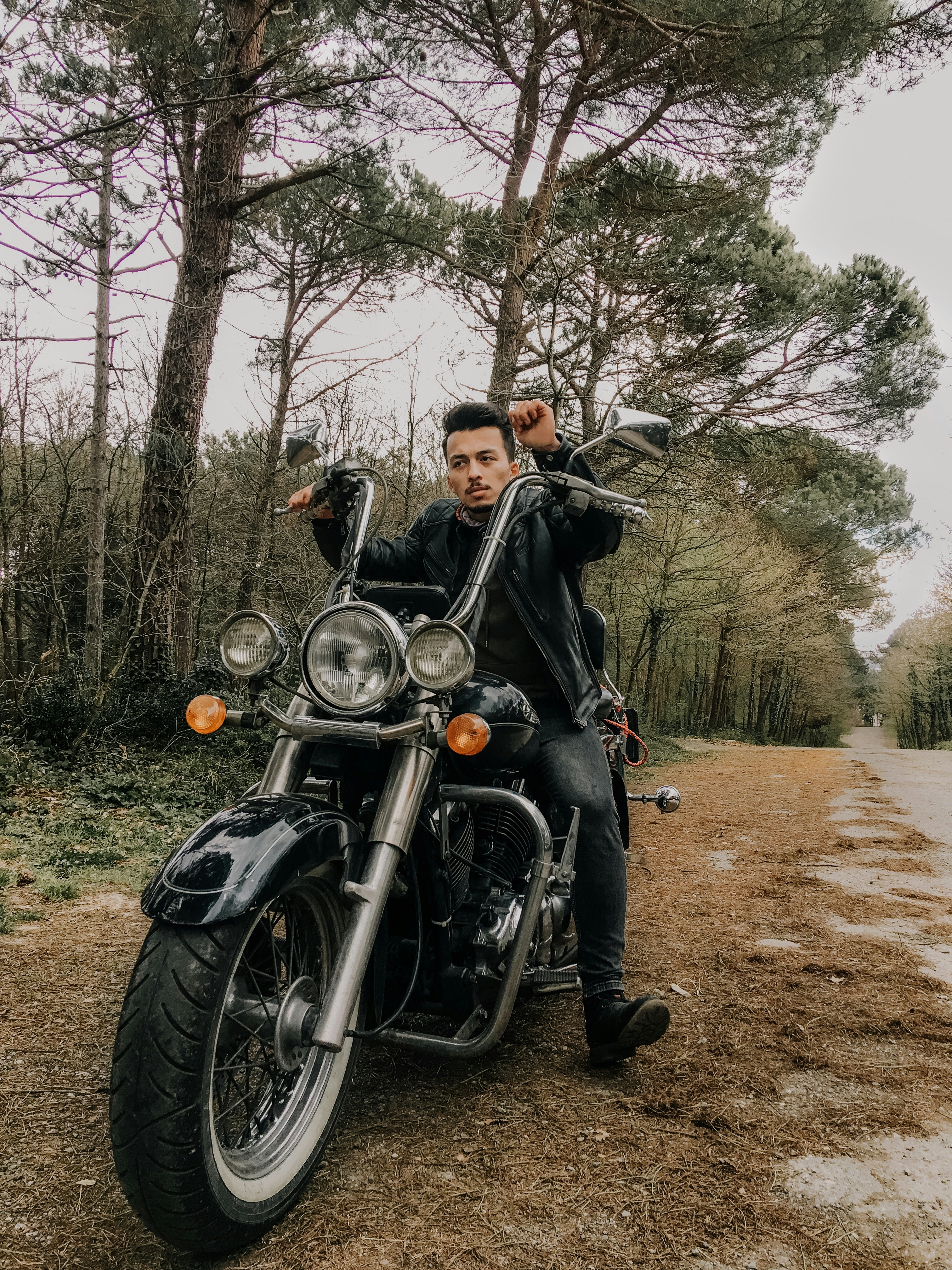 Forest Road Rider: Chrome, Leather, and Pine Needle Dust
