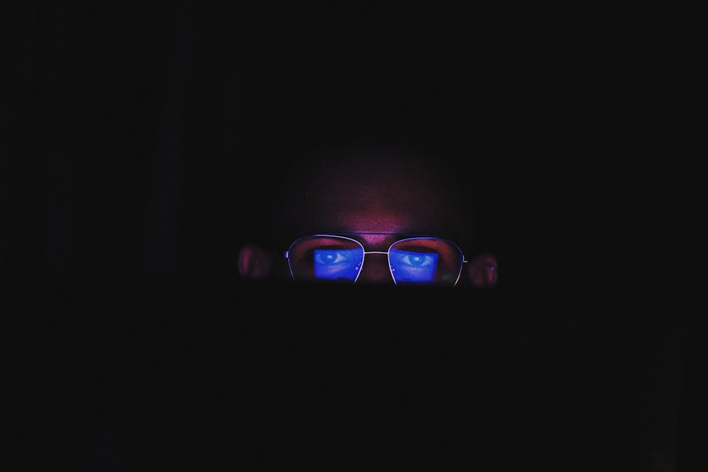 Matte blue light protection glasses