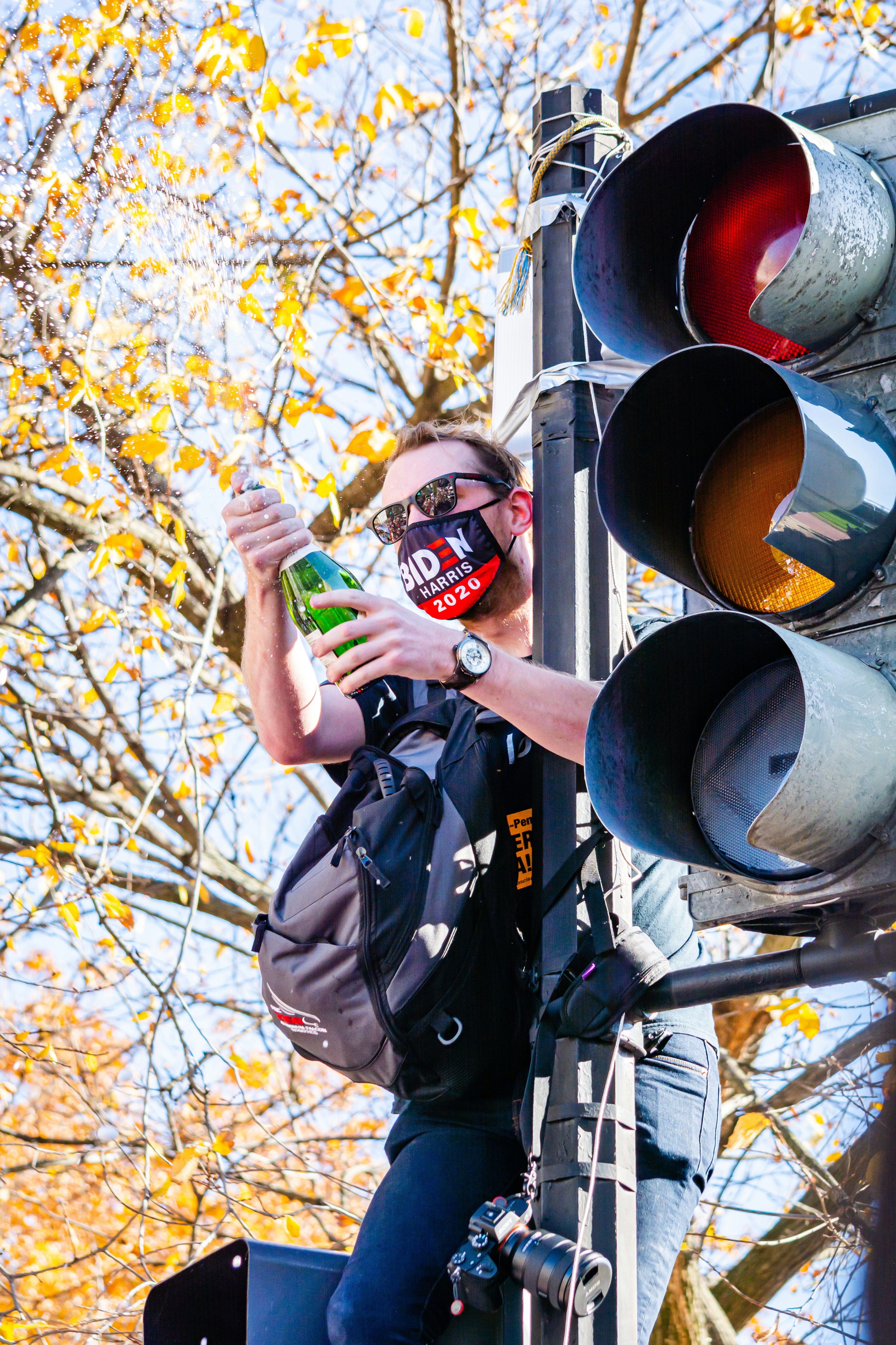 Bootstrapped Cheer: A Campaign Moment at the Crosswalk