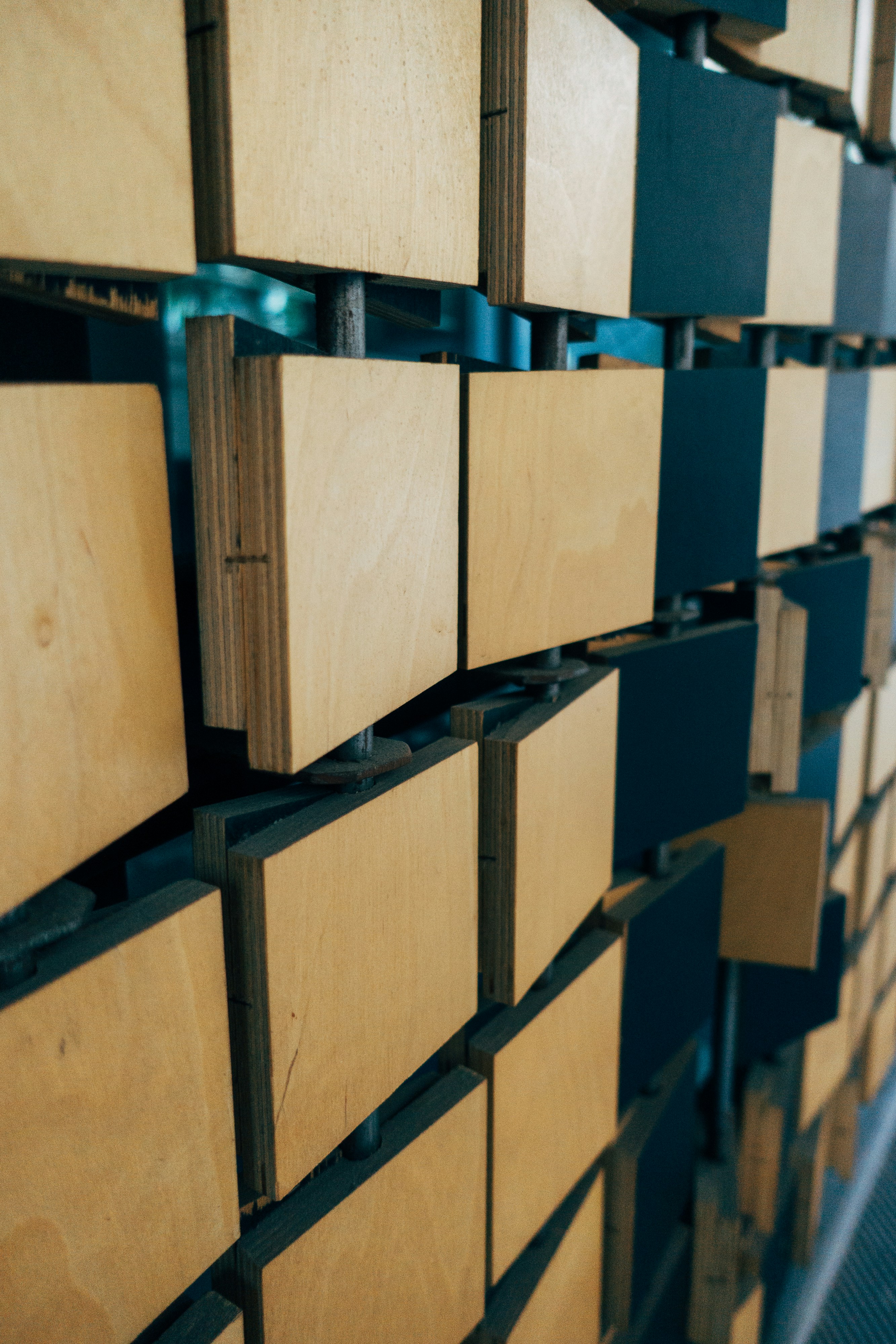 Brown cardboard boxes on blue steel rack photo – Free Furniture Image ...