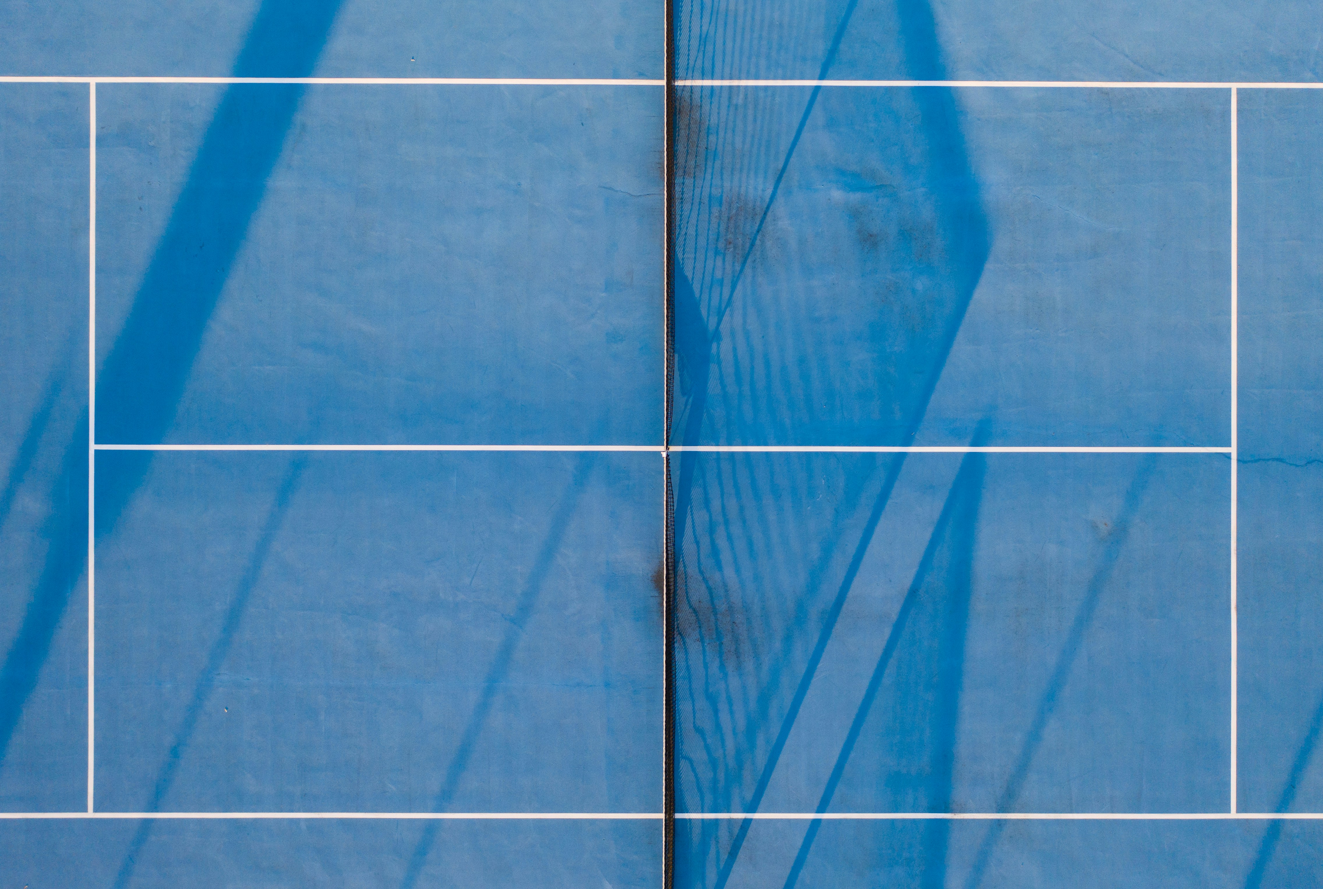 Centered Blue Grid: Precision Lines and Shadow Play