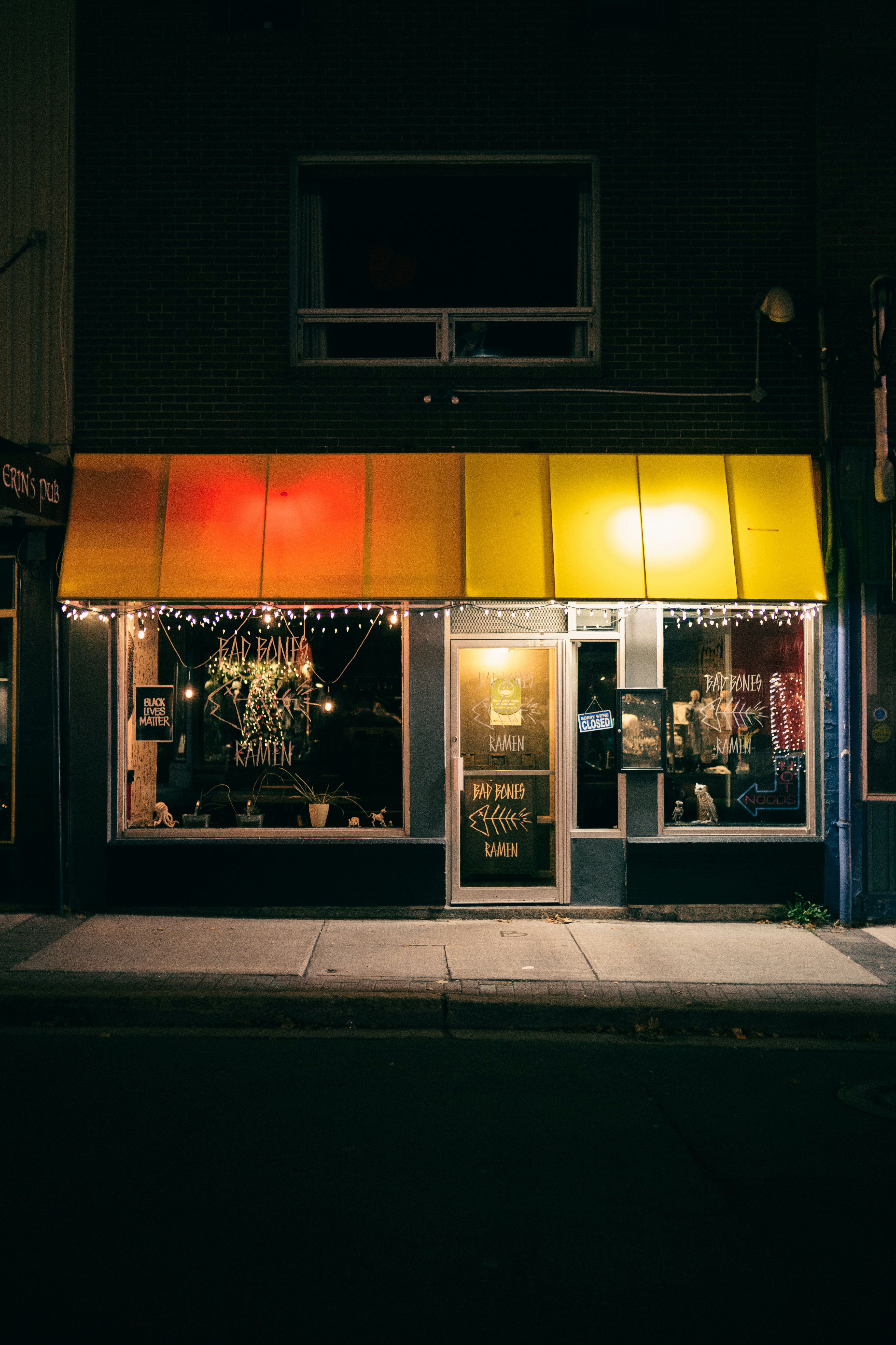 Black and yellow store front during night time photo – Free Food Image ...