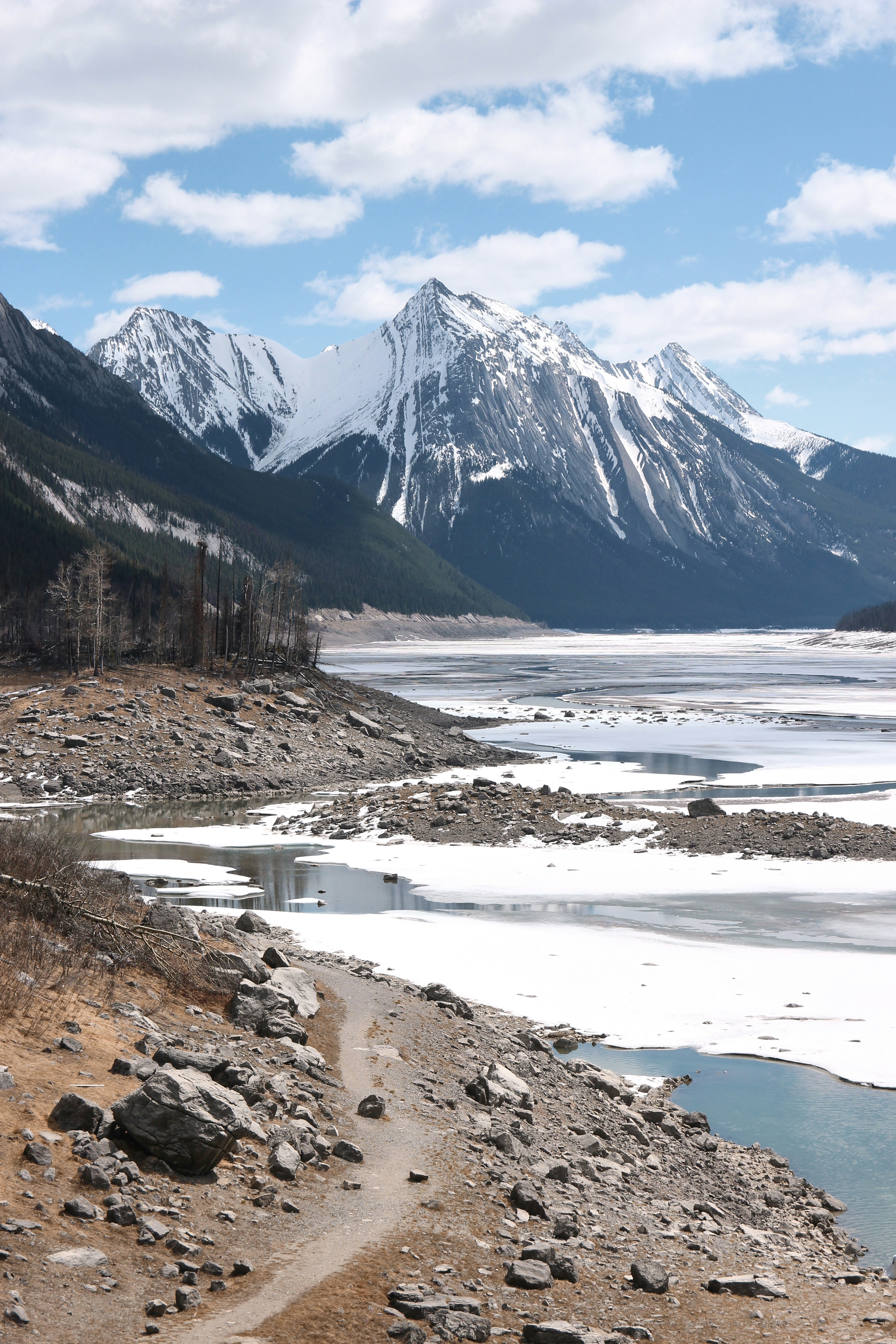 snow covered mountains during daytime