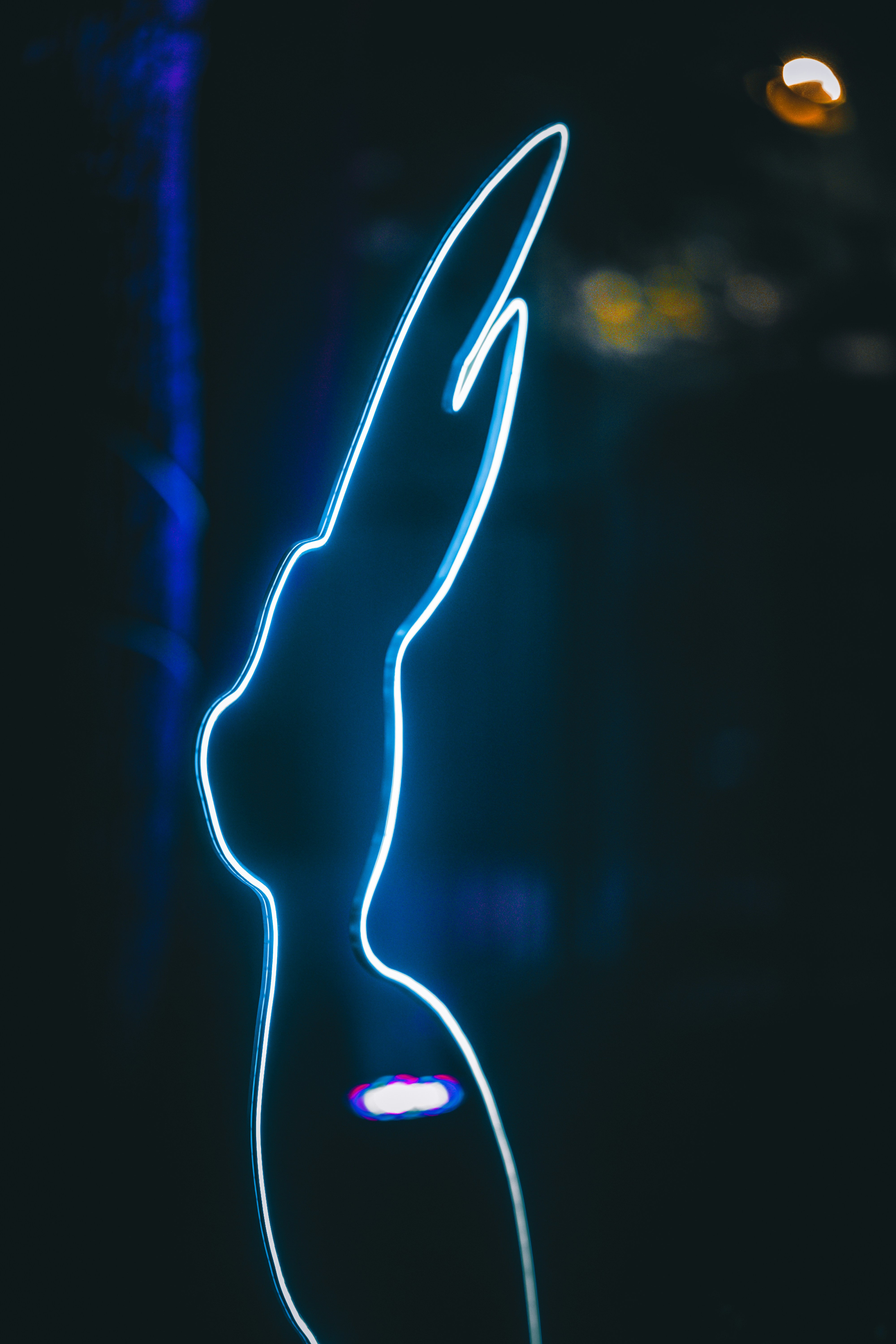 blue and white light illustration