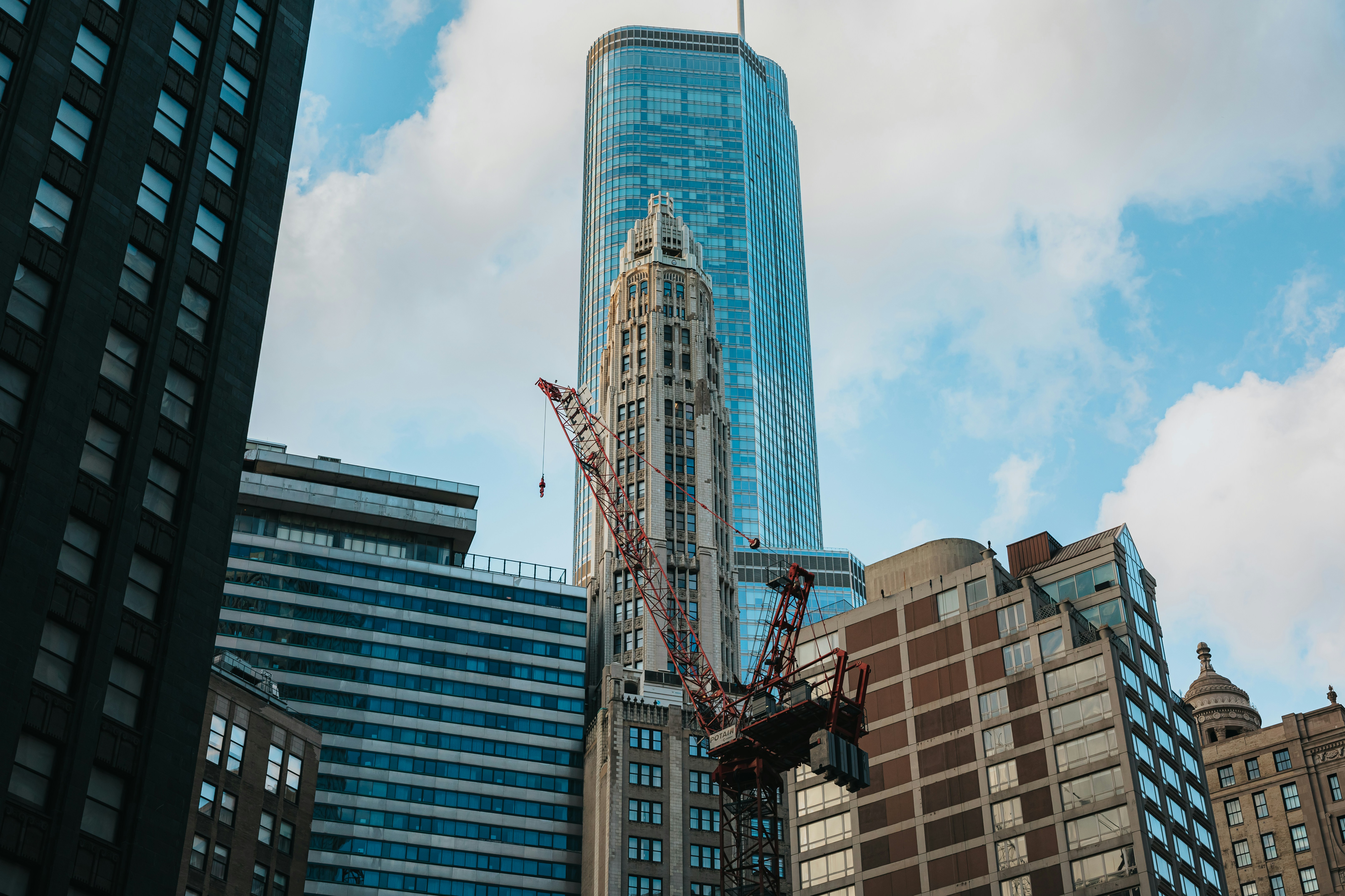 Crane Core: Skyscraper Skyline under Build & Blue