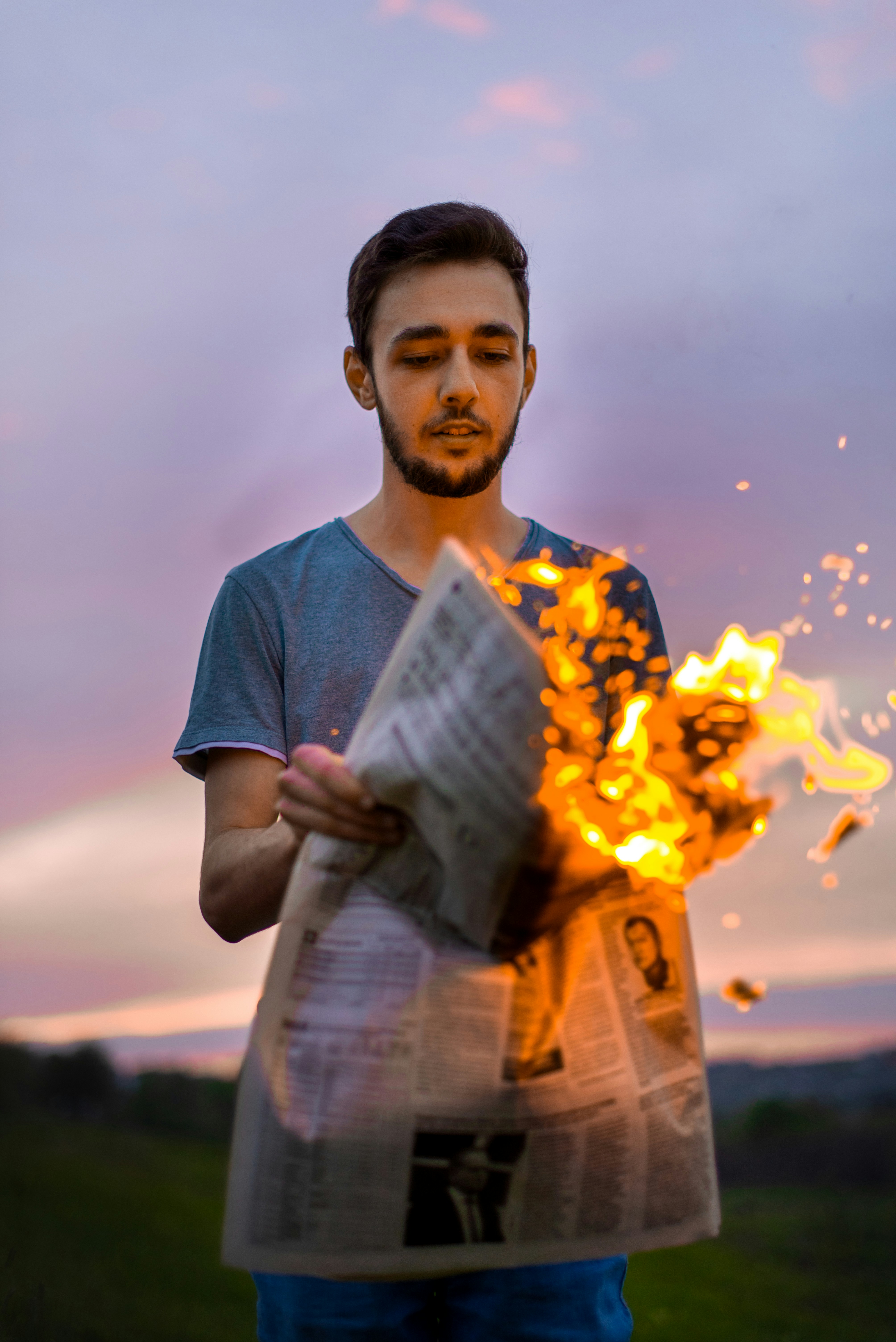 Ember-Written: A Quiet Portrait in Firelight