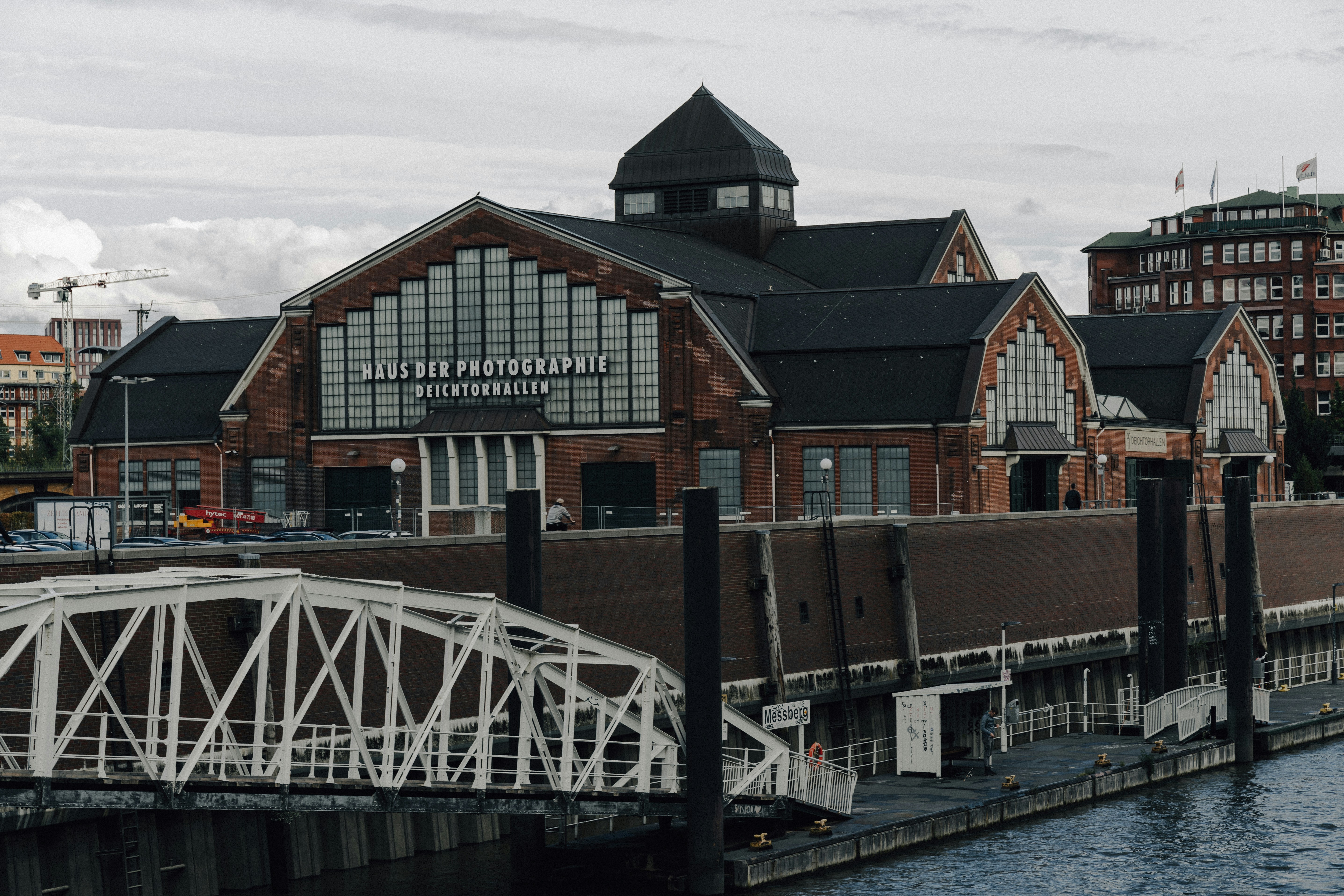 Harborfront Brick Mill with Gliding White Bridge