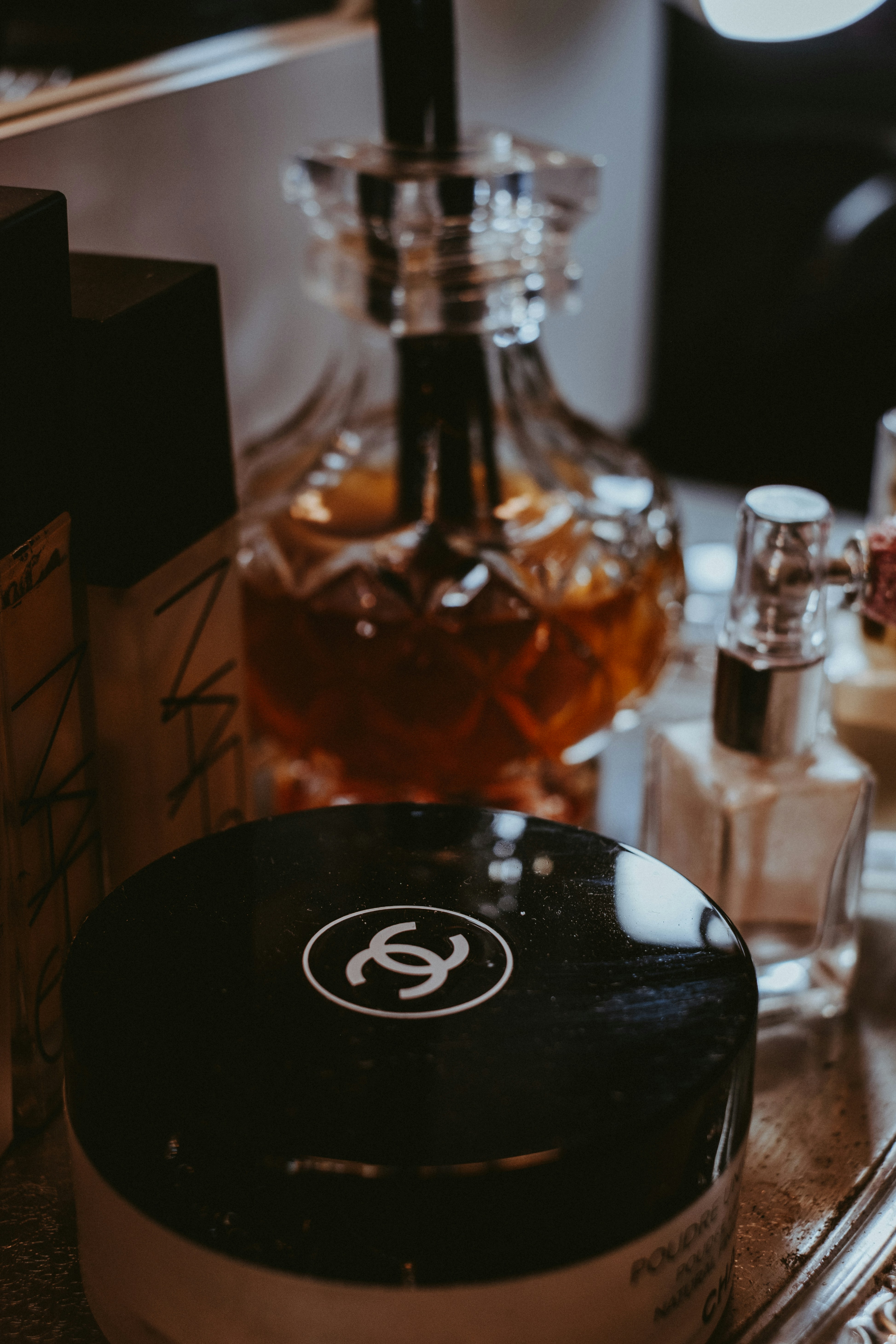 Centered Amber Echo: A Collection of Fragrance and Fashion