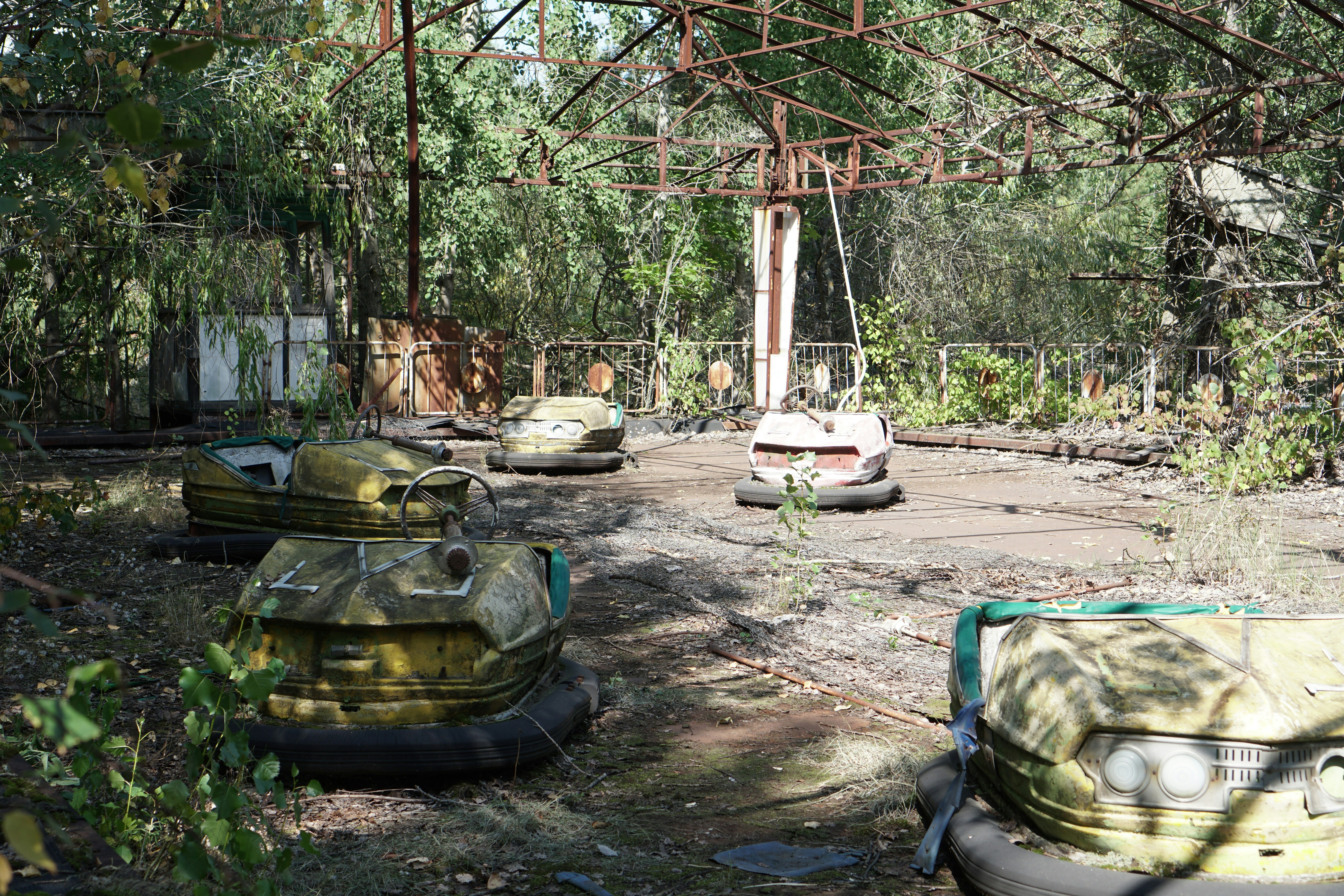 Abandoned Carnival in Dappled Light