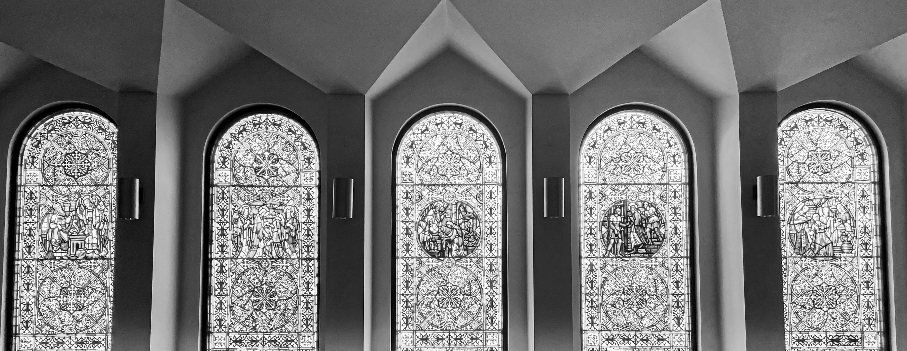 Grayscale photo of window with trees photo – Free Grey Image on Unsplash