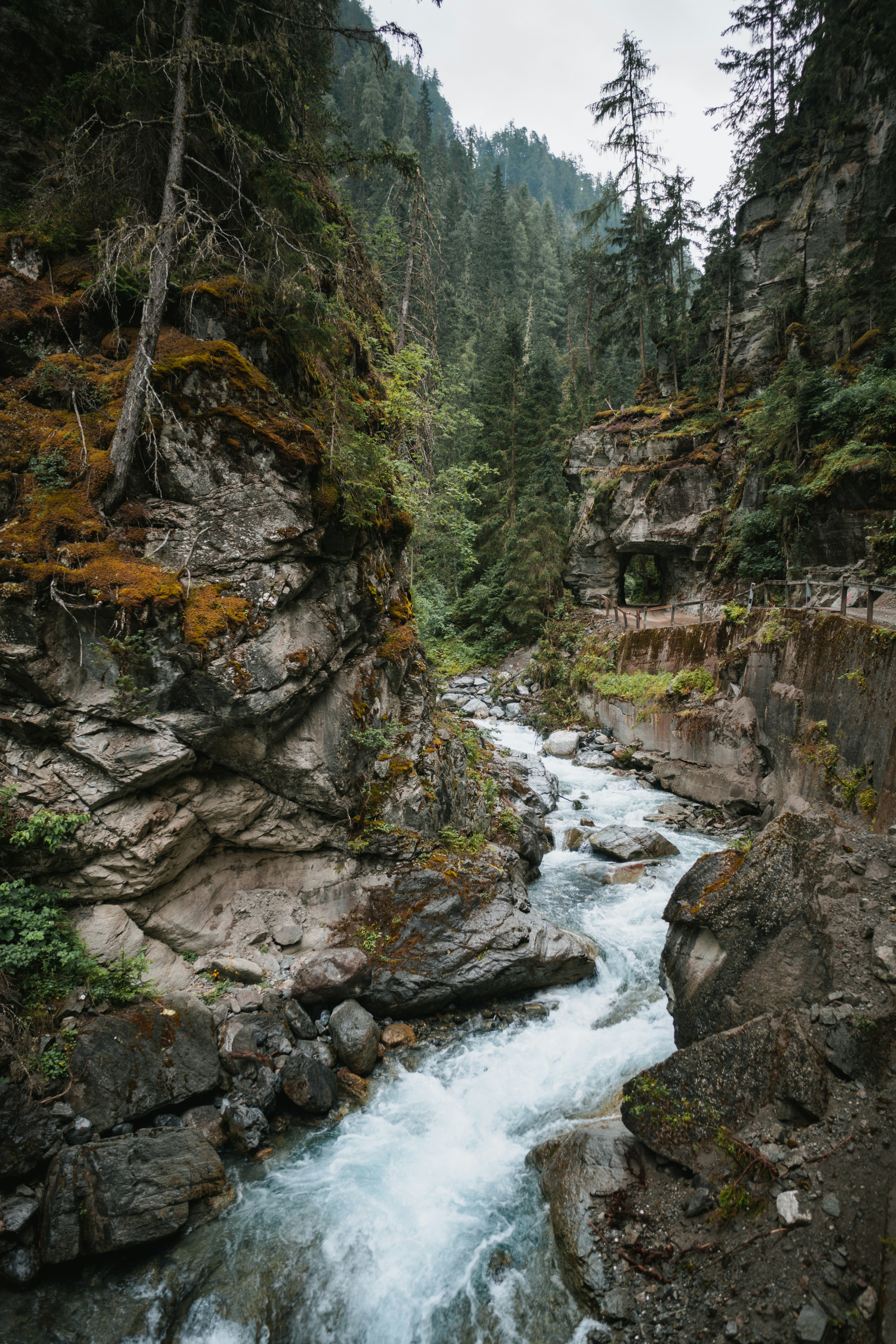 River in between rocky mountains during daytime photo – Free Forest ...