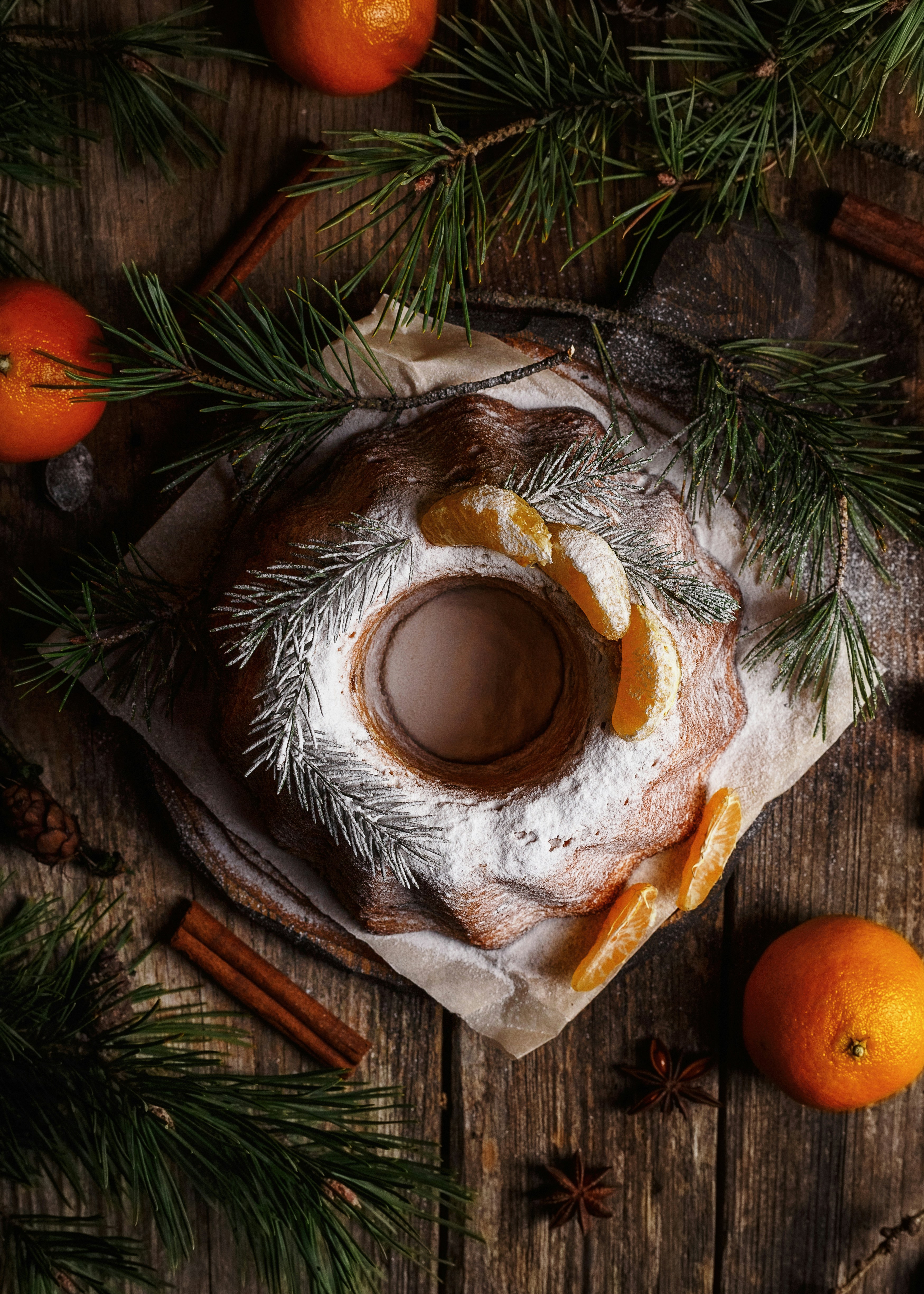 Zest of Winter: Ring of Frosted Cake and Citrus