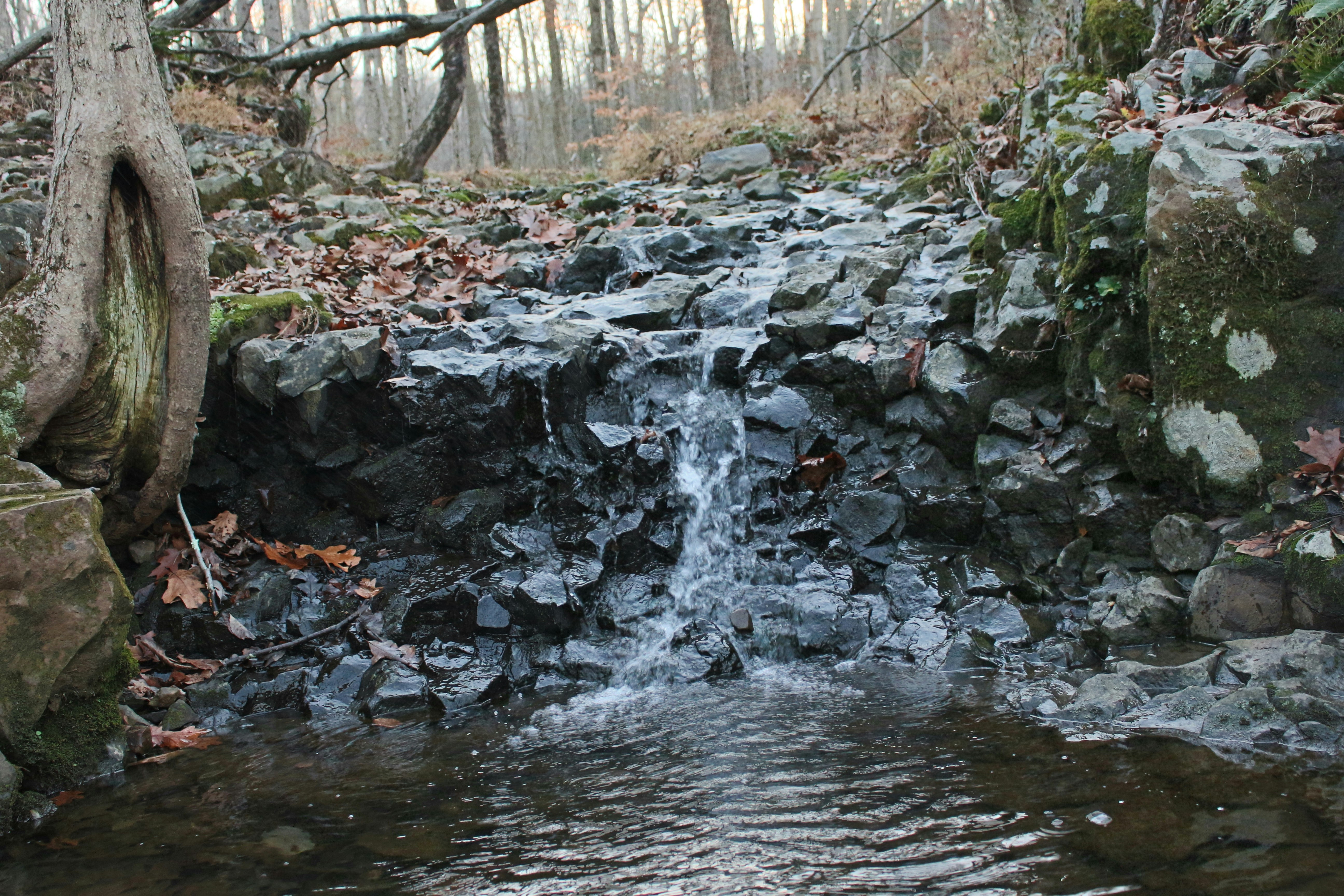 gray rocks on river during daytime