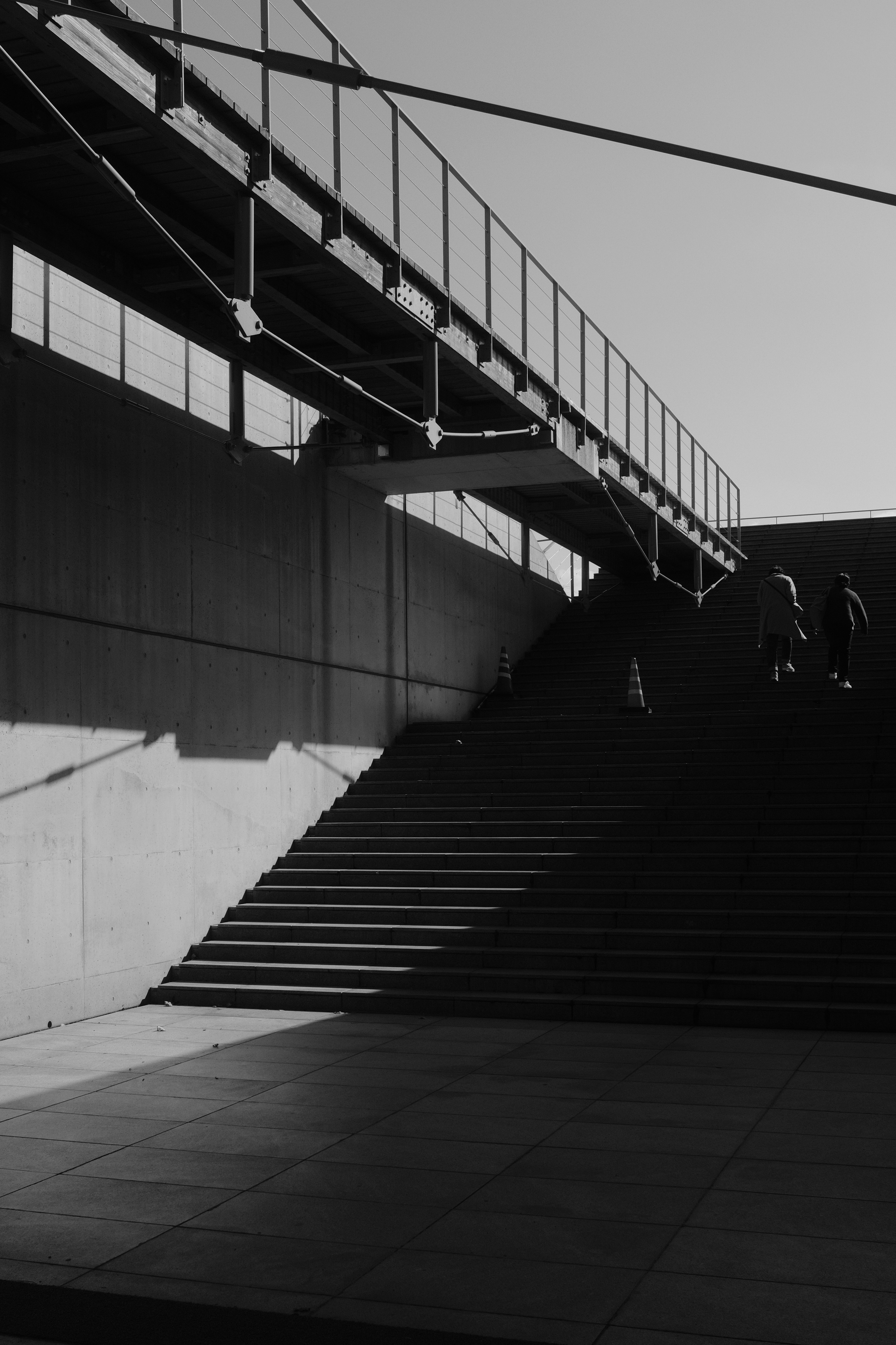 Grayscale photo of people walking on stairs photo – Free Grey Image on ...