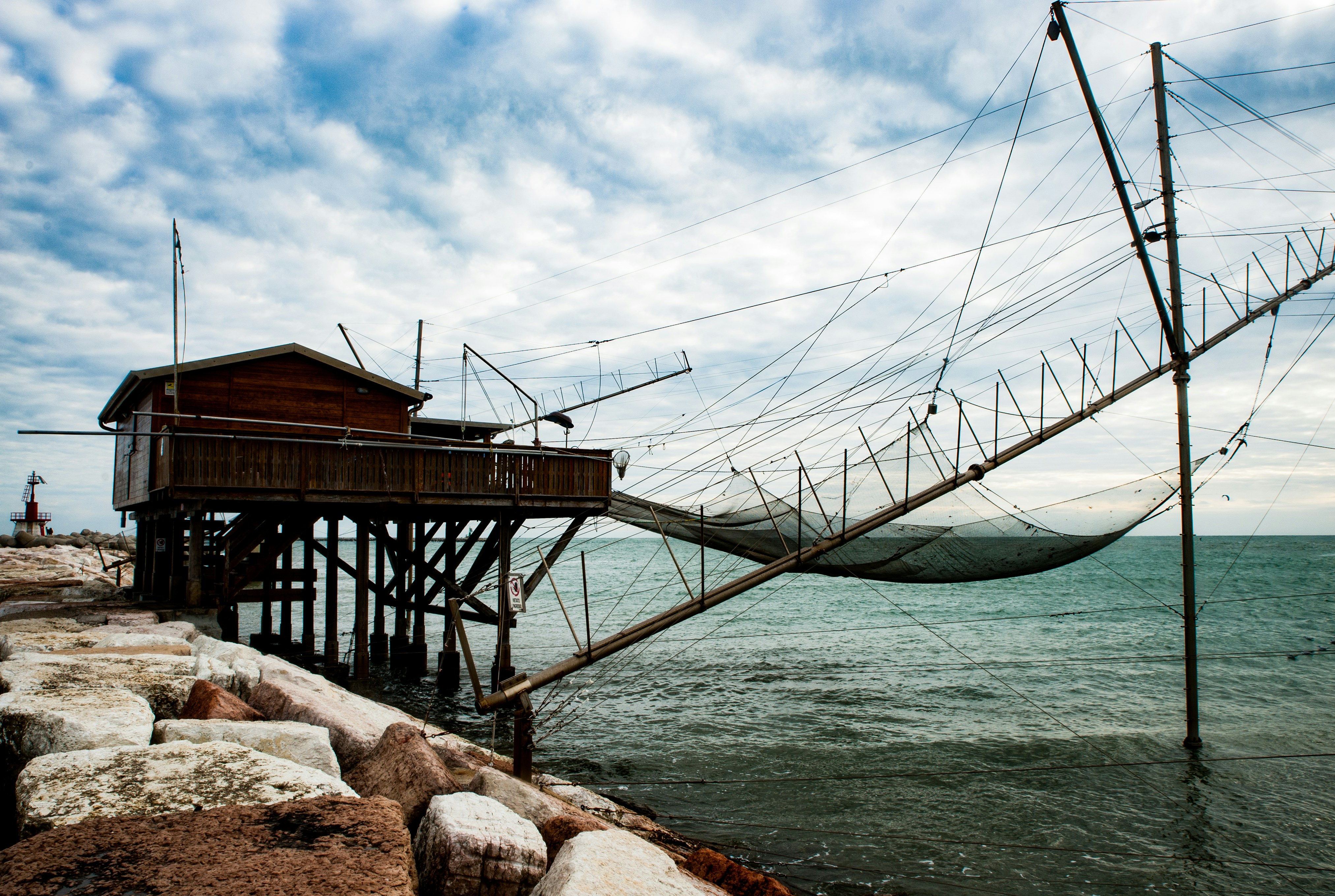 Rustic Fishing Hut Overlooking the Sea