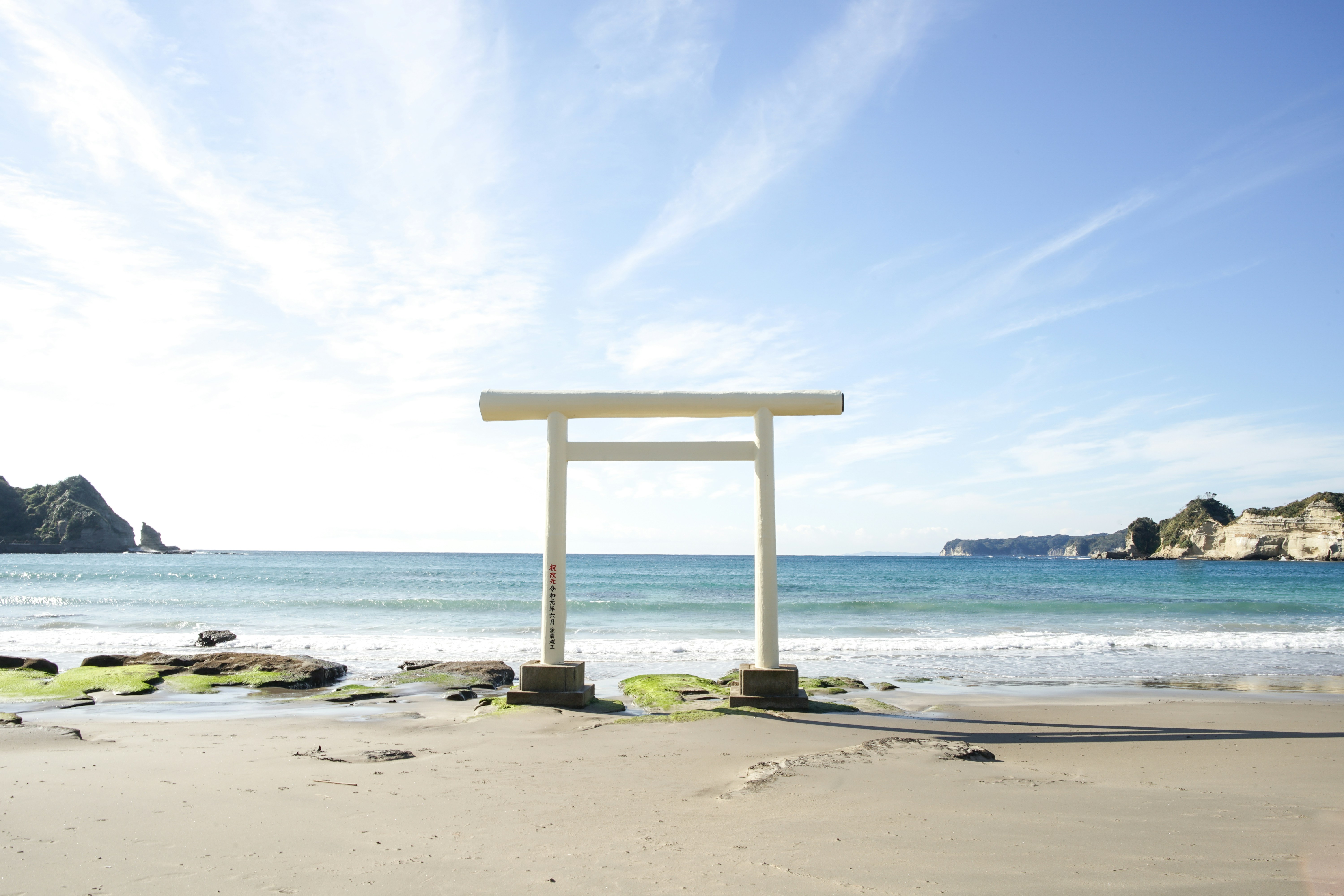 brown wooden table on beach during daytime