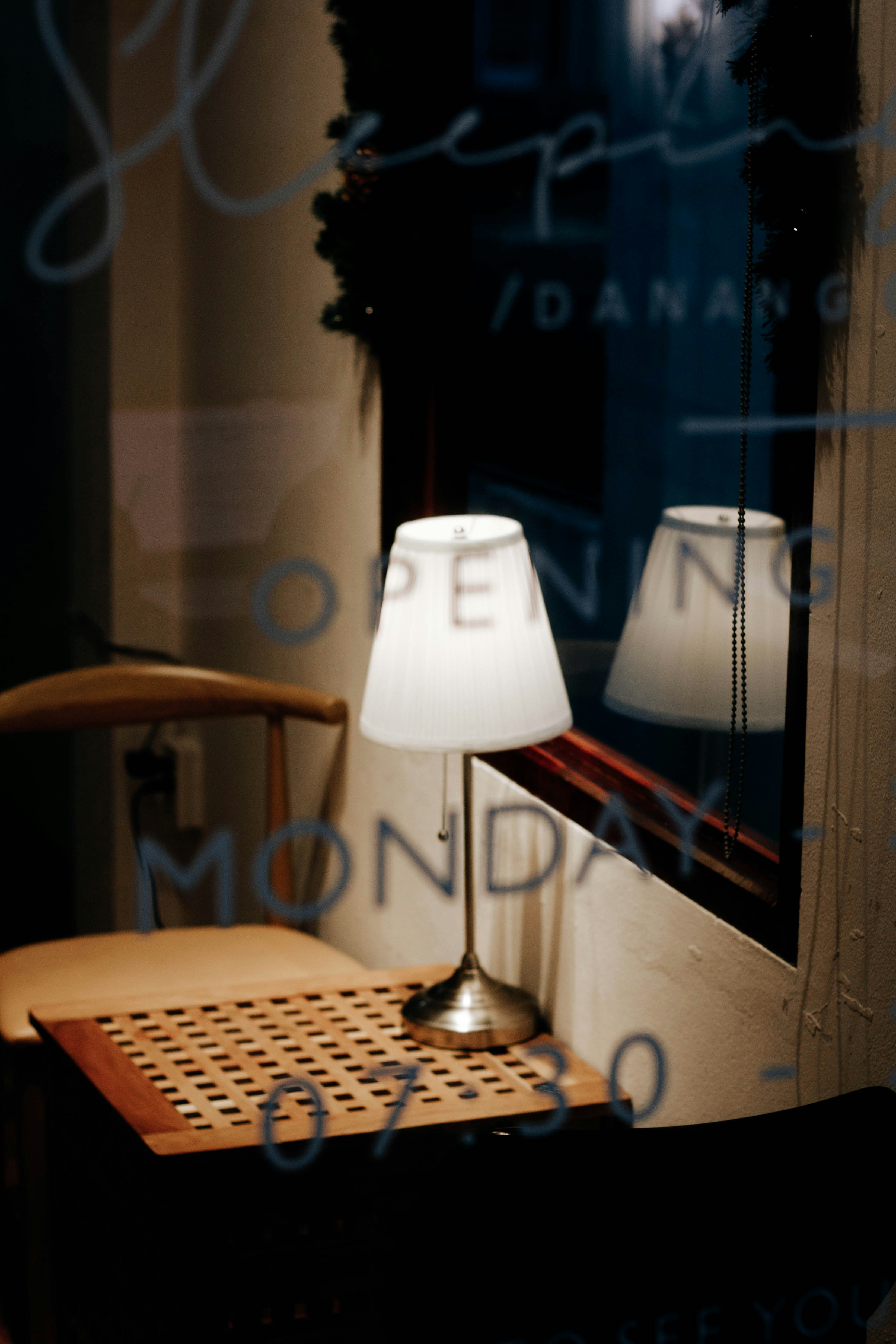 Lampshade Echoes: Quiet Lamp by the Window