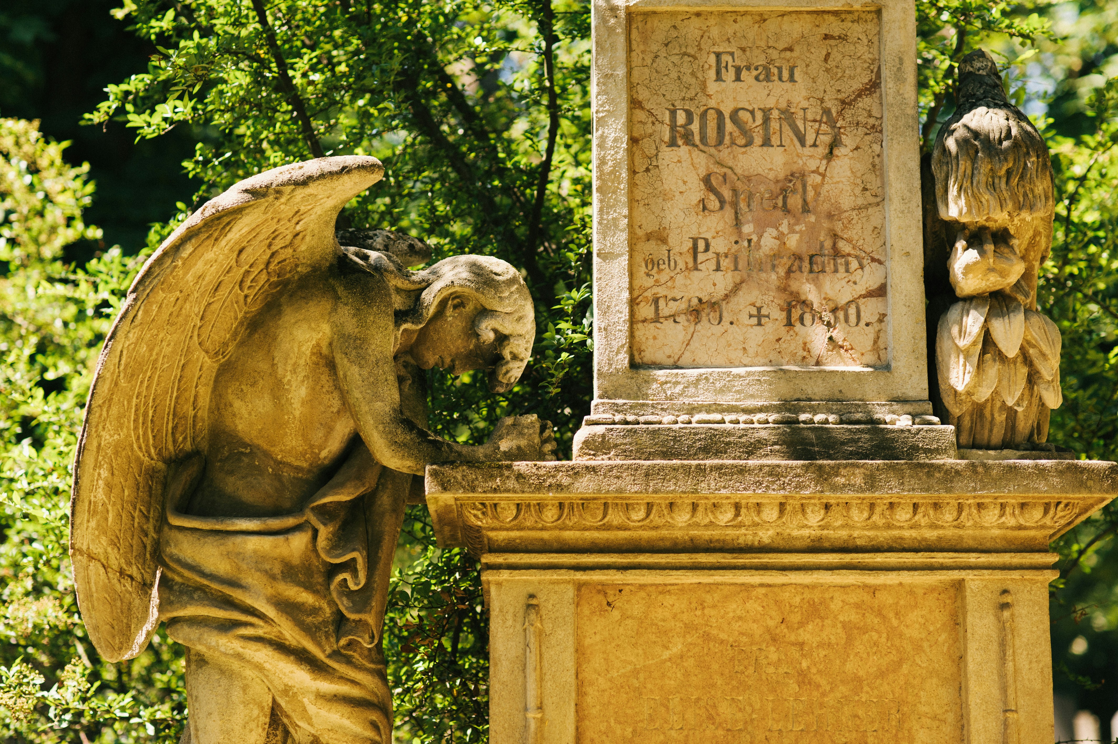 Whispering Angel Beside the Rosina Monument