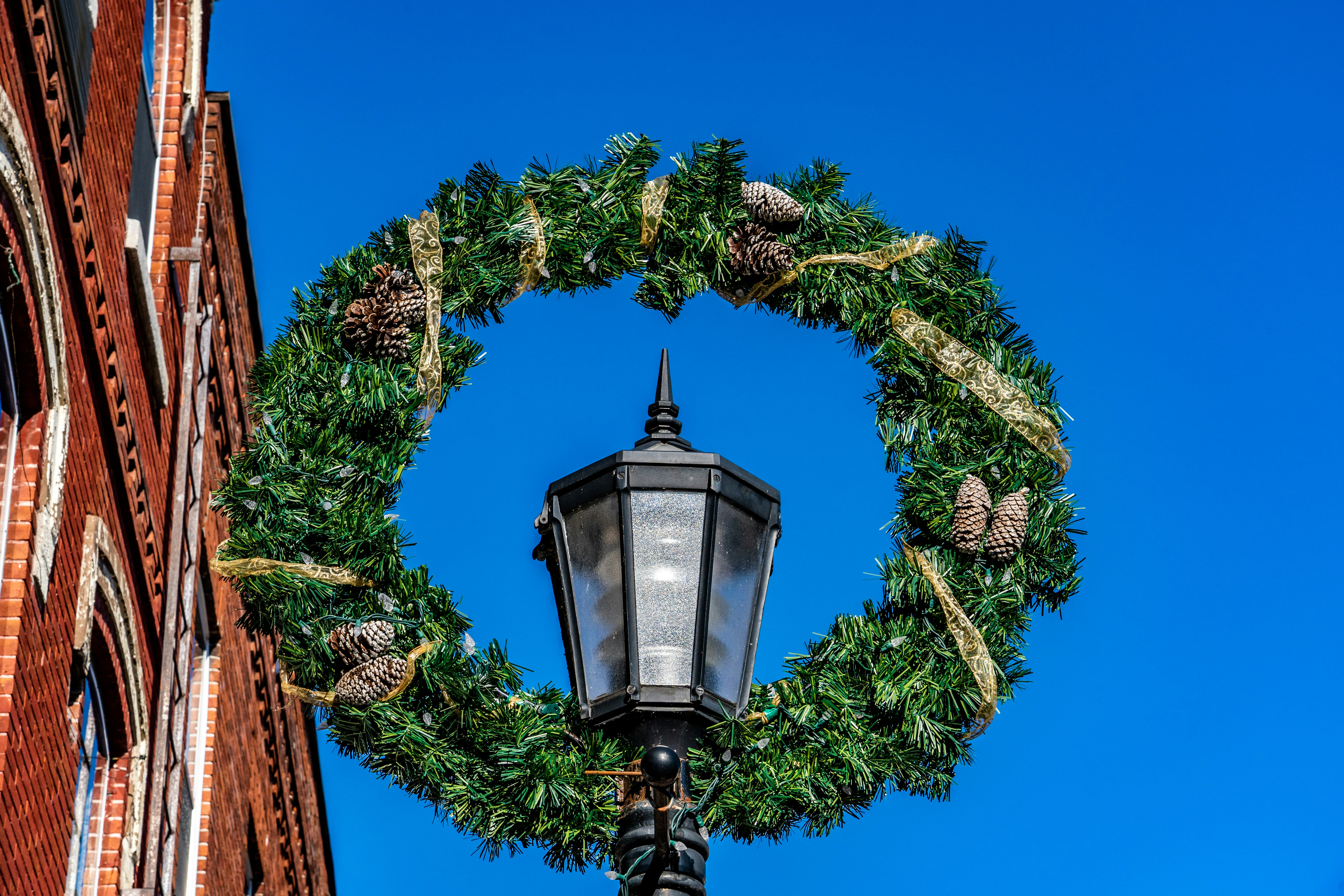 Christmas decoration on a side street