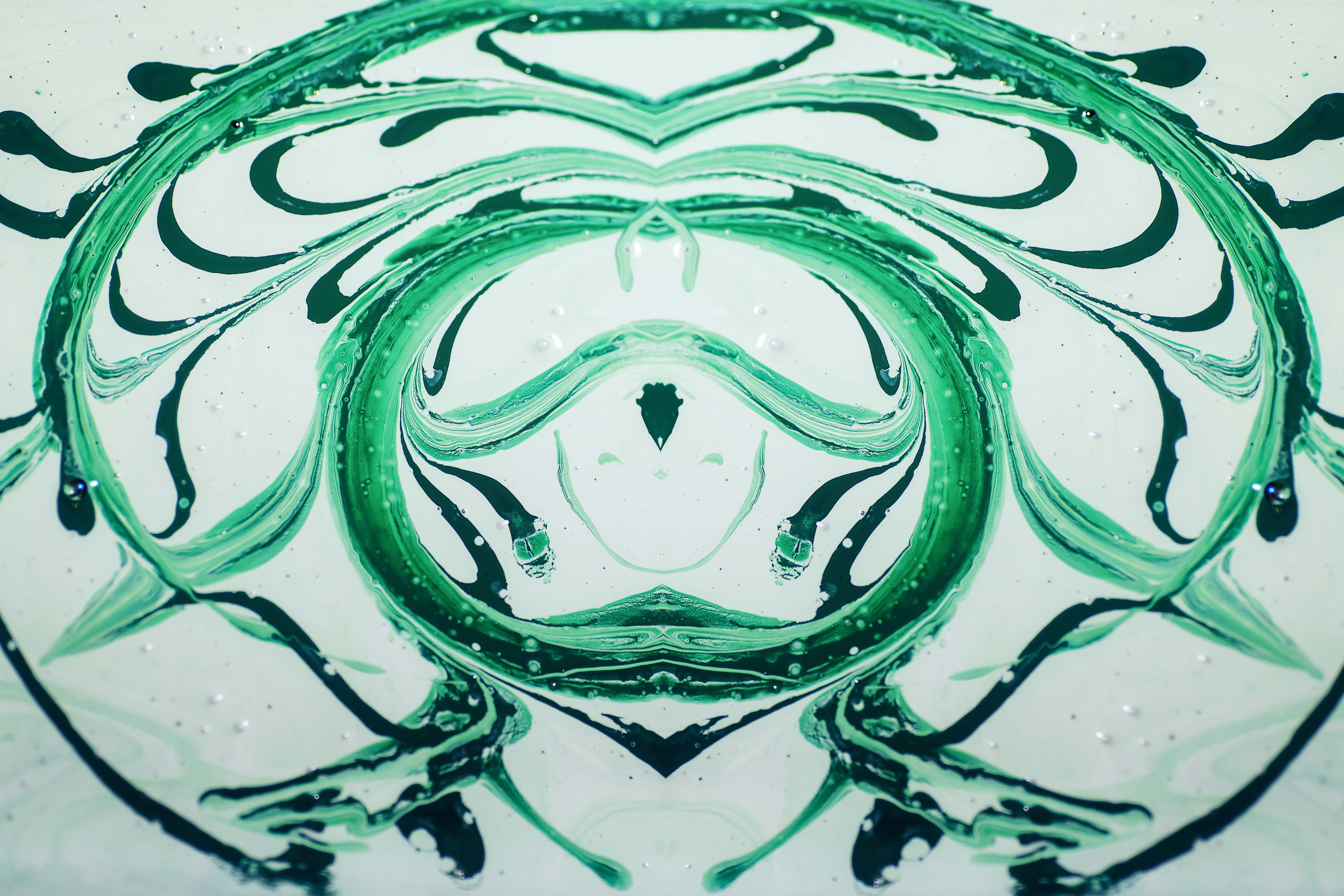 Abstract texture with green and white acrylic paint for site and design