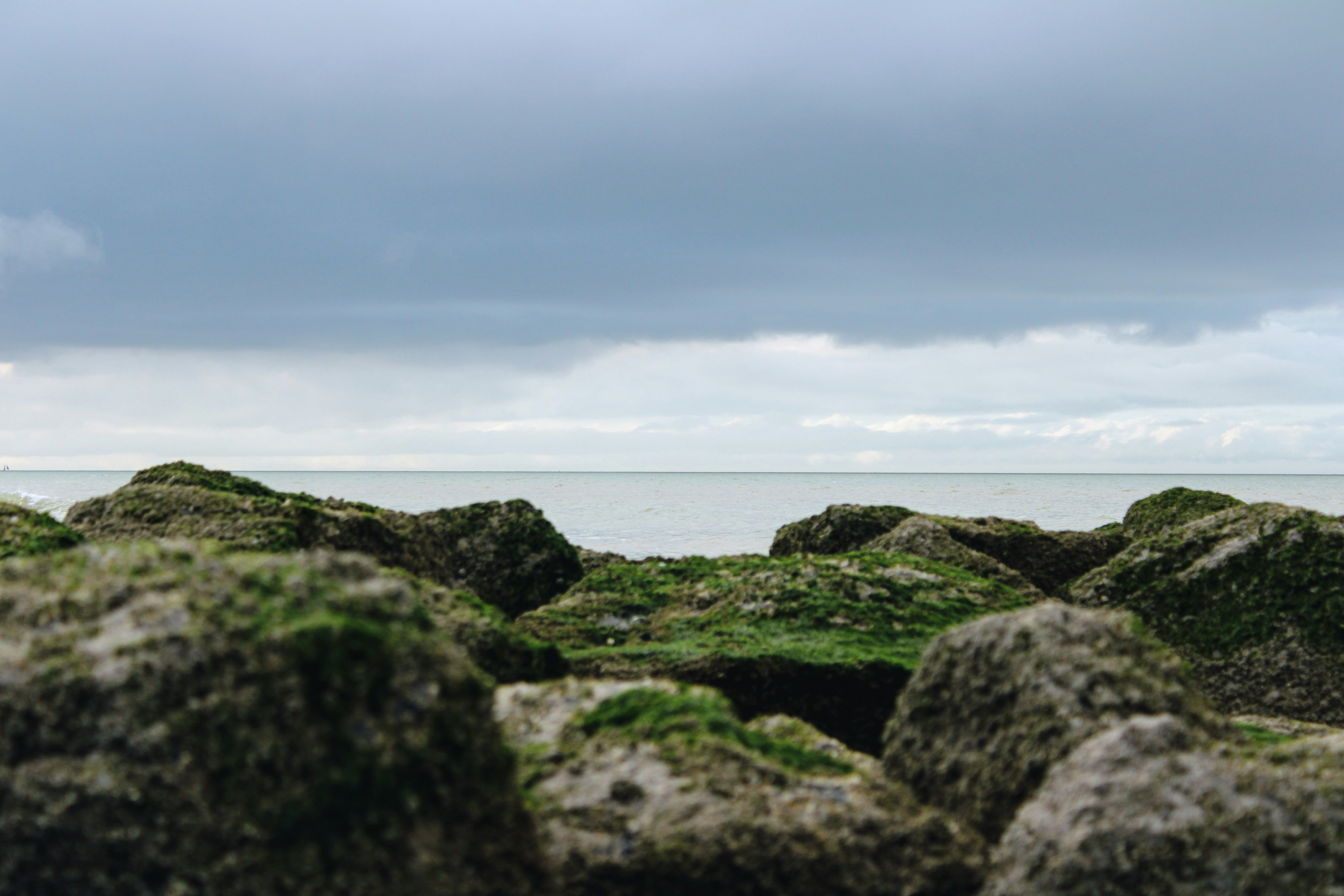 Gray rocky shore under blue sky during daytime photo – Free Grey Image ...