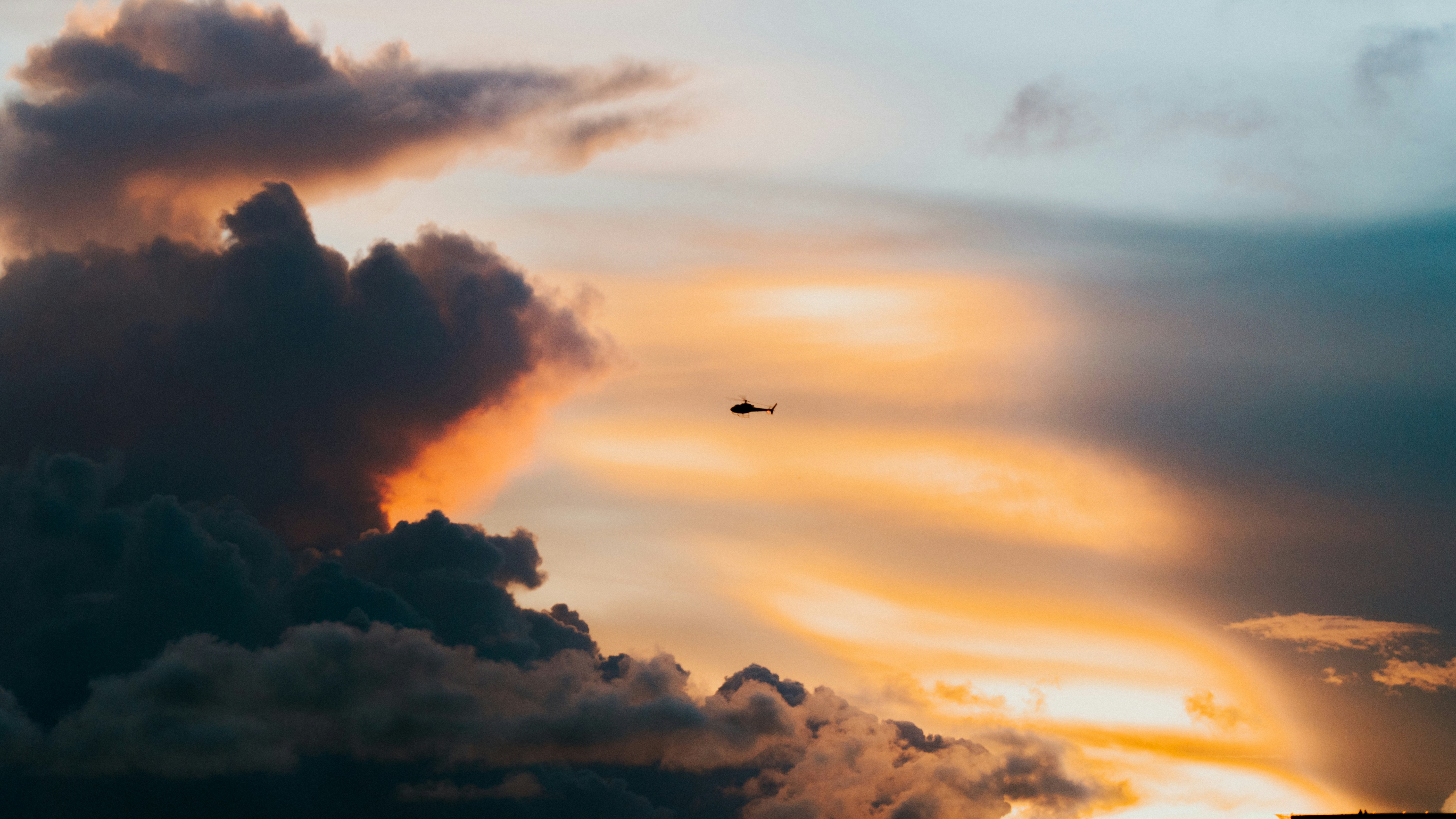 Airplane flying over clouds during sunset photo – Free Sunset Image on ...