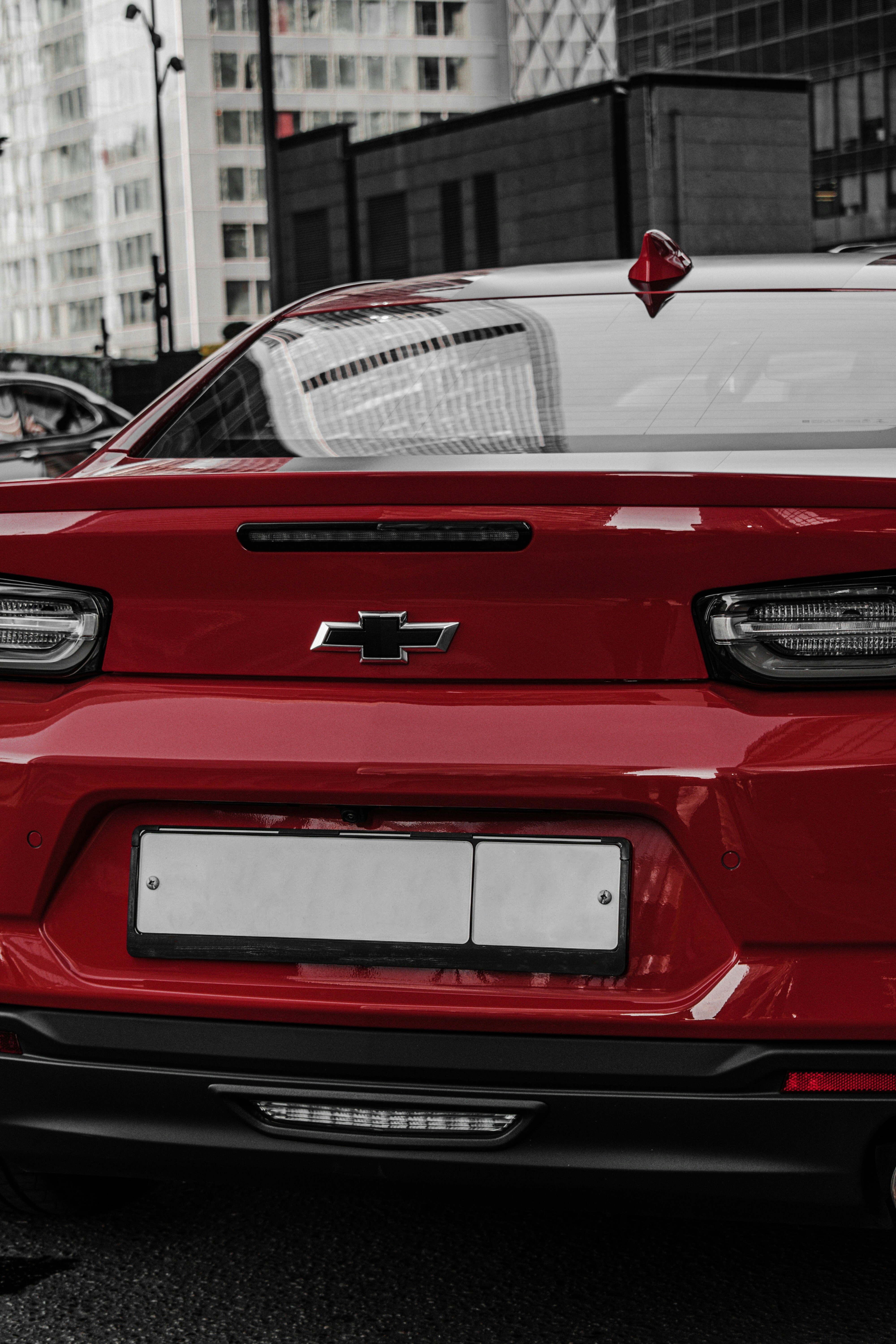 Red Chevrolet Camaro 