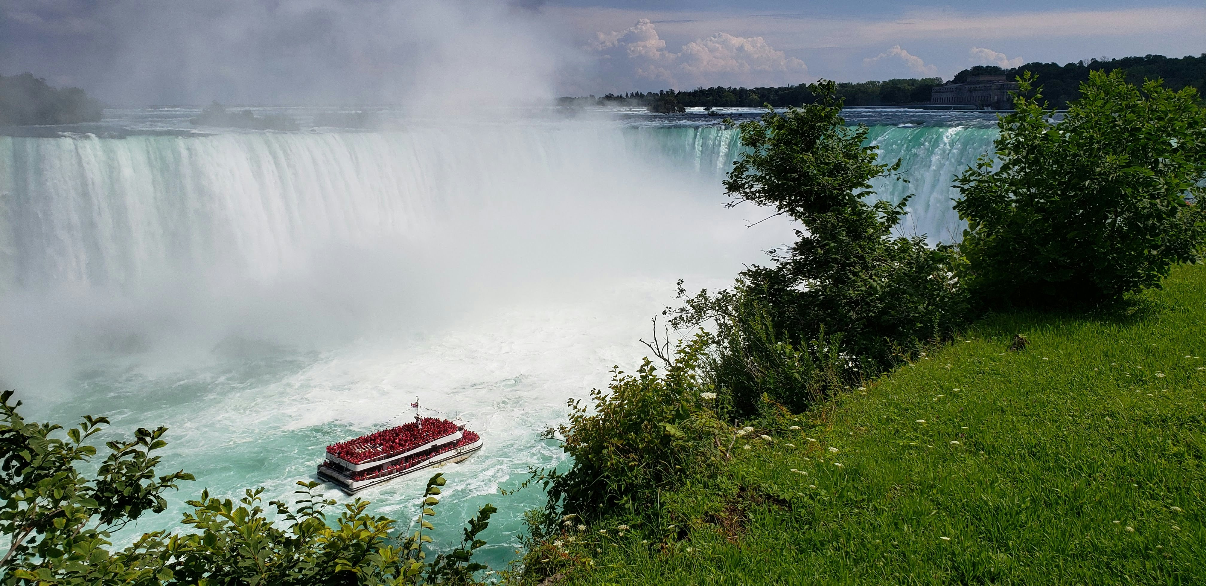 Maid of the Mist near Niagara Falls from Ontario, Canada side