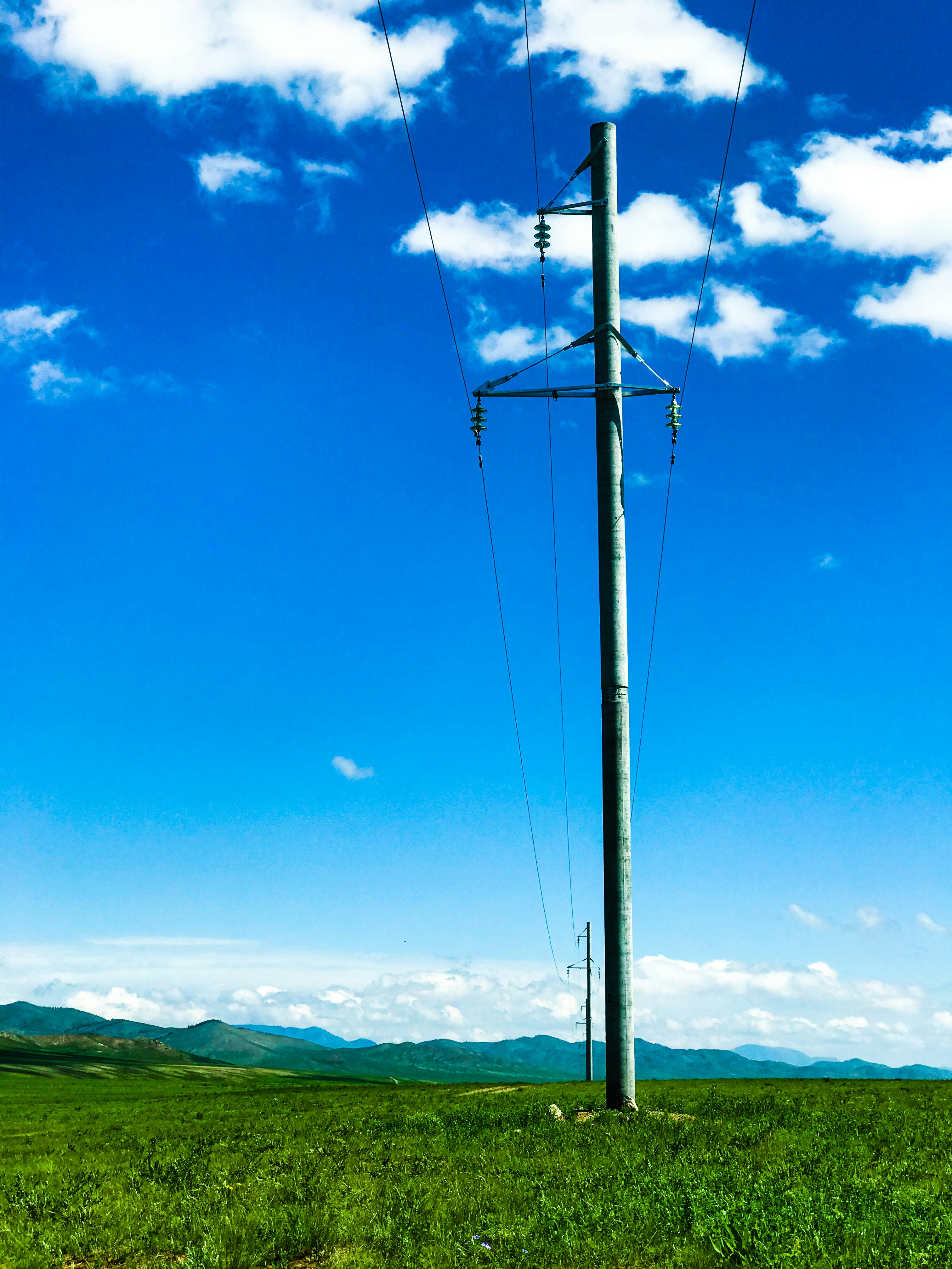 White metal post under blue sky during daytime photo – Free Mongolia ...