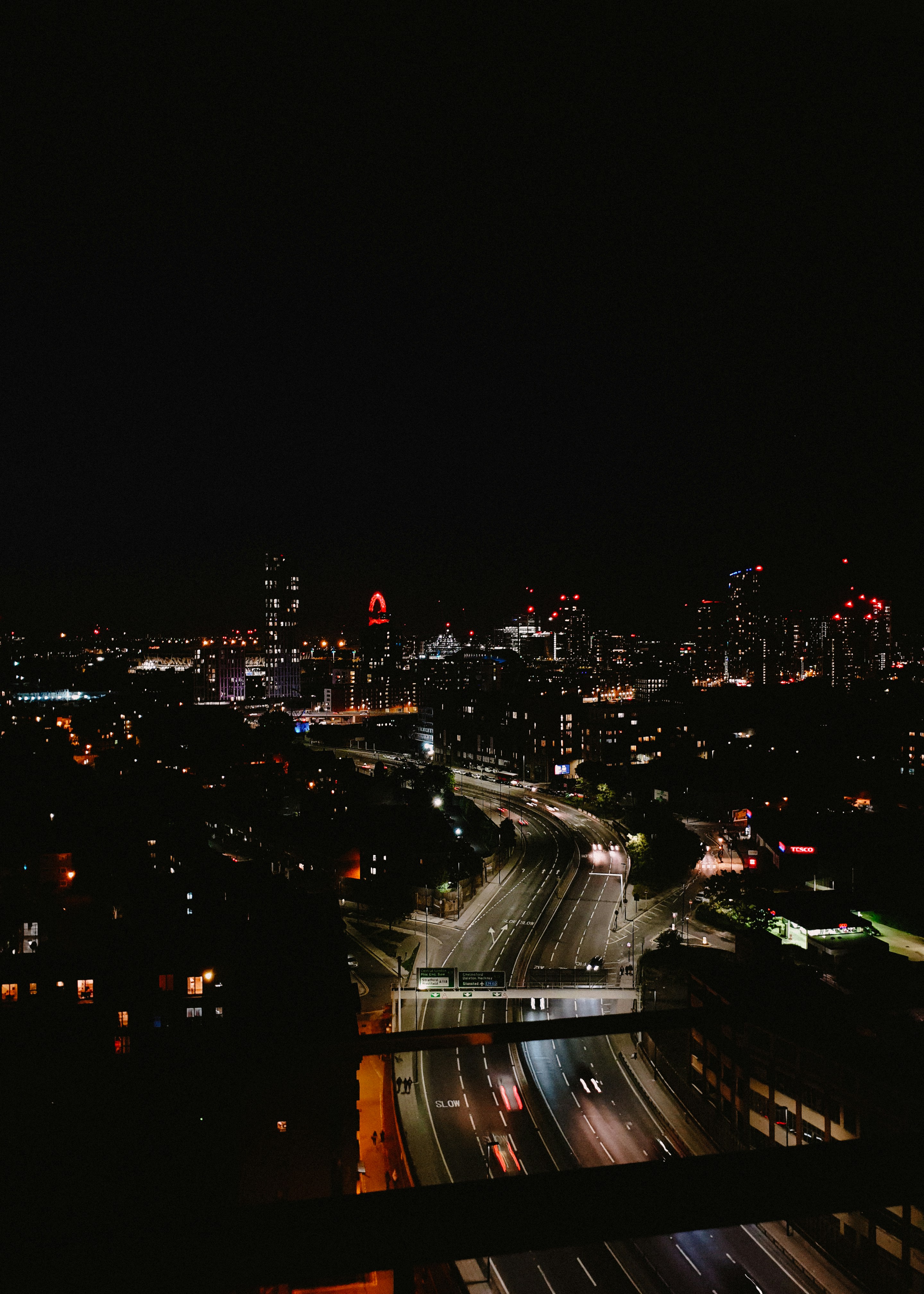 City with high rise buildings during night time photo – Free Building ...