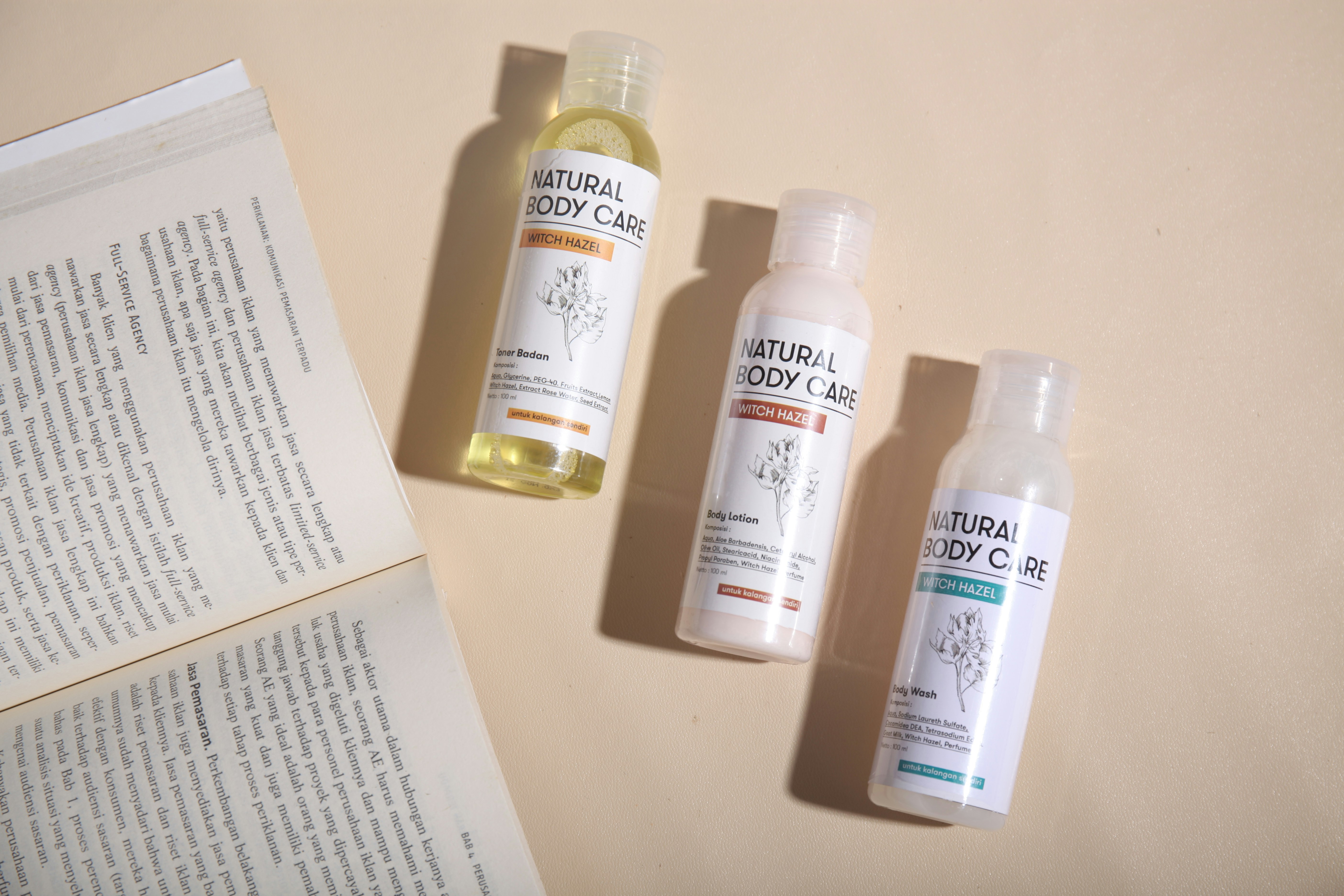 Softwealth Skincare Trio: Bottles Aligned on a Warm Beige Background