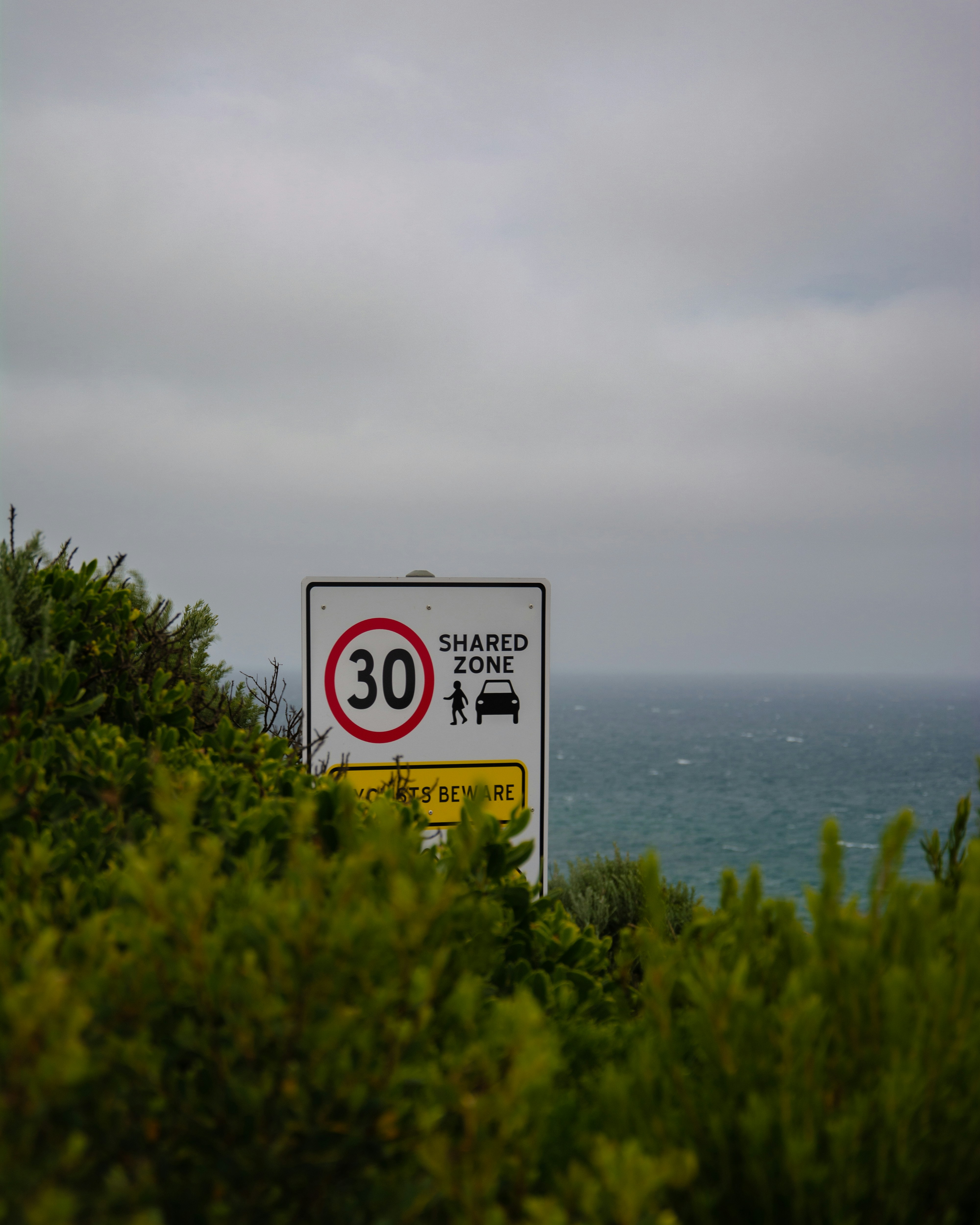 Coastal 30: A Shared-Zone Sign Nestled by the Sea