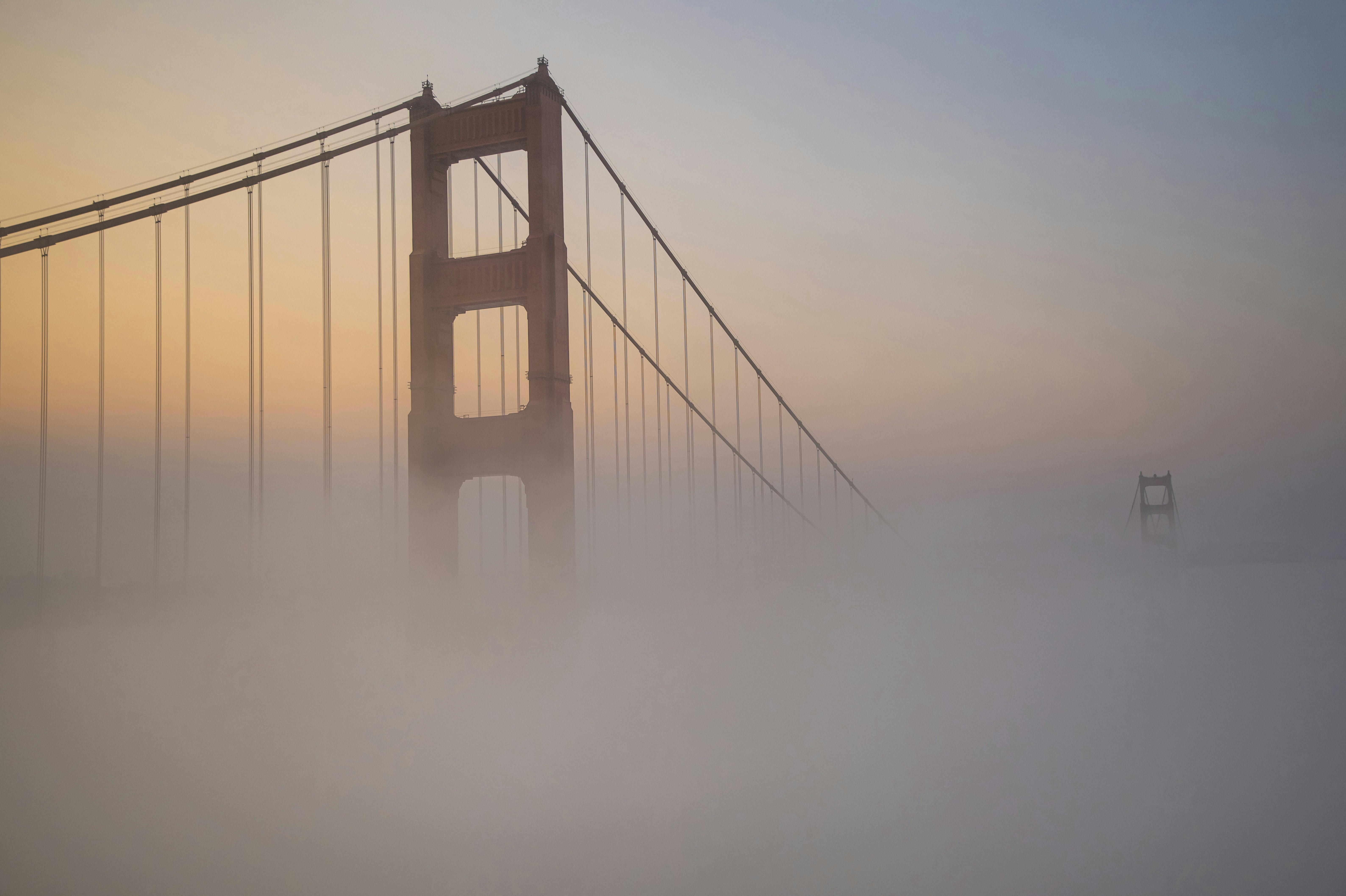 Golden gate bridge in foggy weather photo – Free Golden gate bridge ...